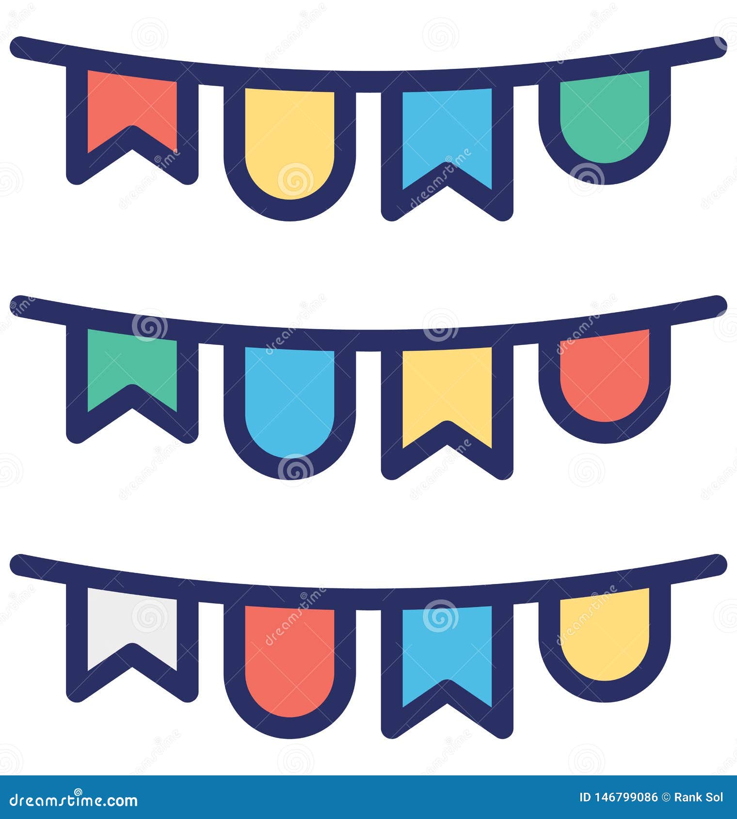 Buntings Isolated Vector Icon Which Can Easily Modify or Edit Stock Illustration - Illustration ...