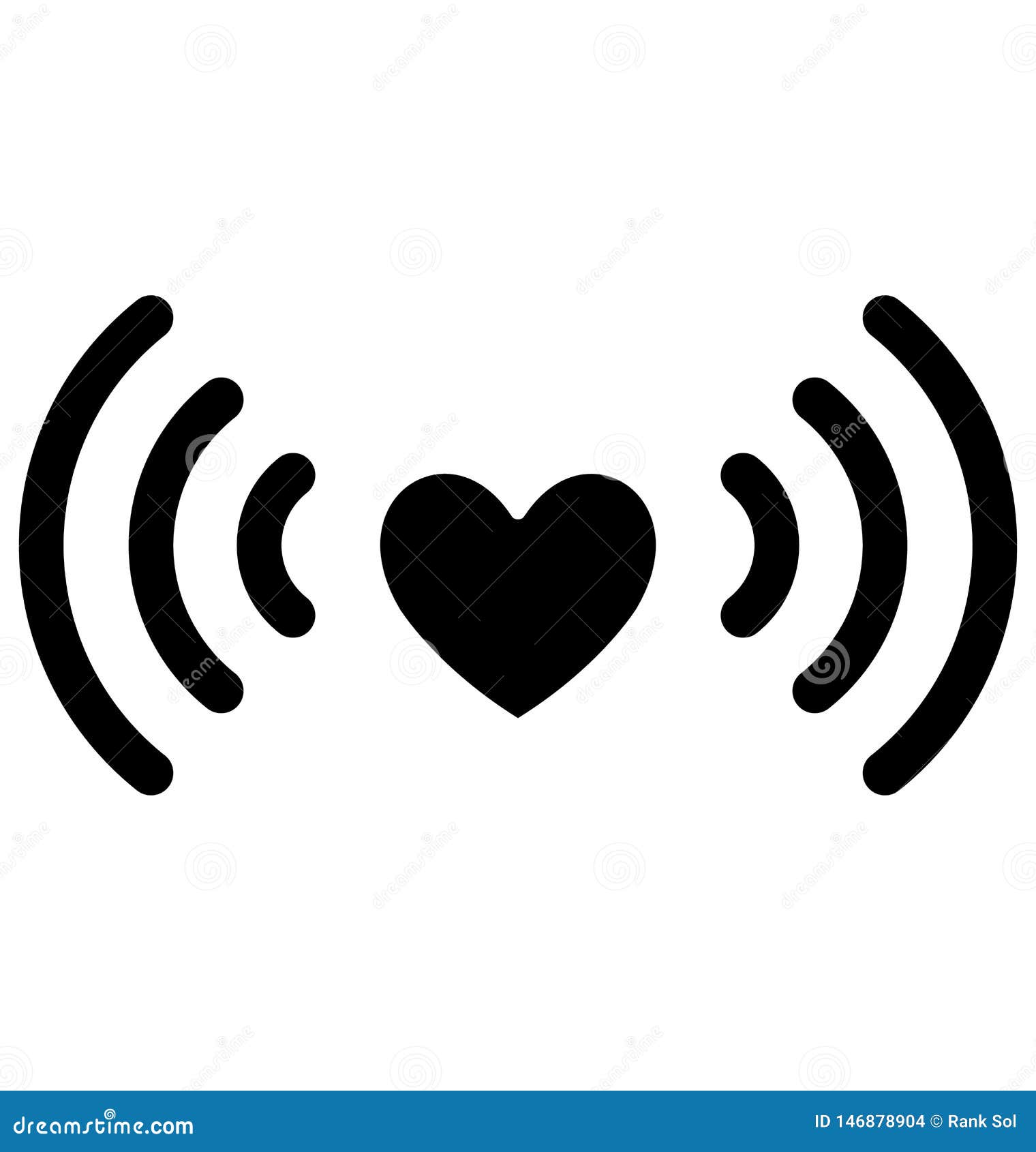 Heart Signals Isolated Vector Icon Which Can Easily Modify or Edit ...