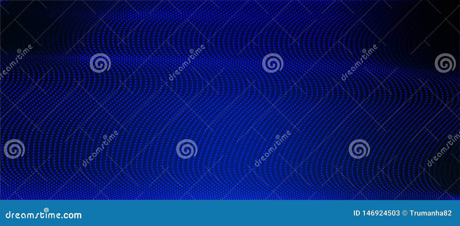 Vector Technological Dots Mesh in Dark Blue Background Banner Stock ...