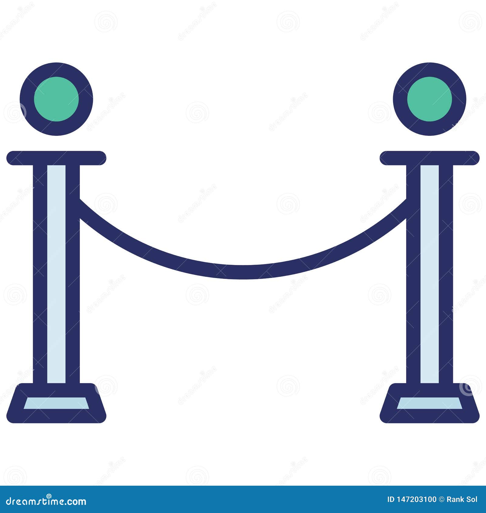 Barrier Rope Isolated Vector Icon Which Can Easily Modify or Edit Stock ...