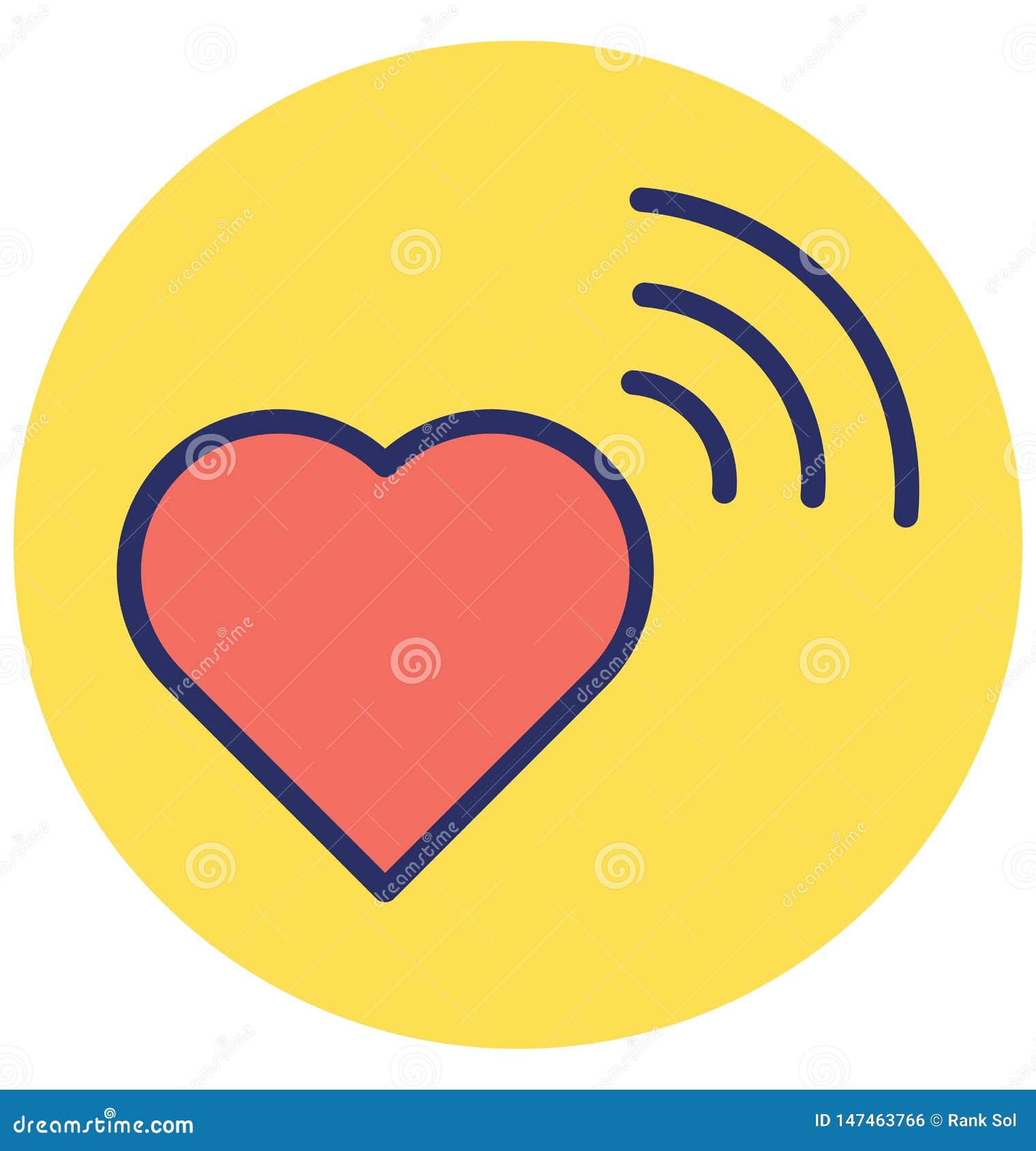 Basic RGB Heart Isolated Vector Icon that Can Be Easily Modified or ...