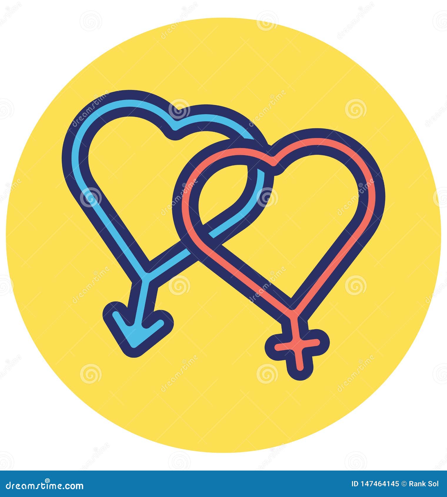 Heart Sign Gender Isolated Vector Icon that Can Be Easily Modified or ...