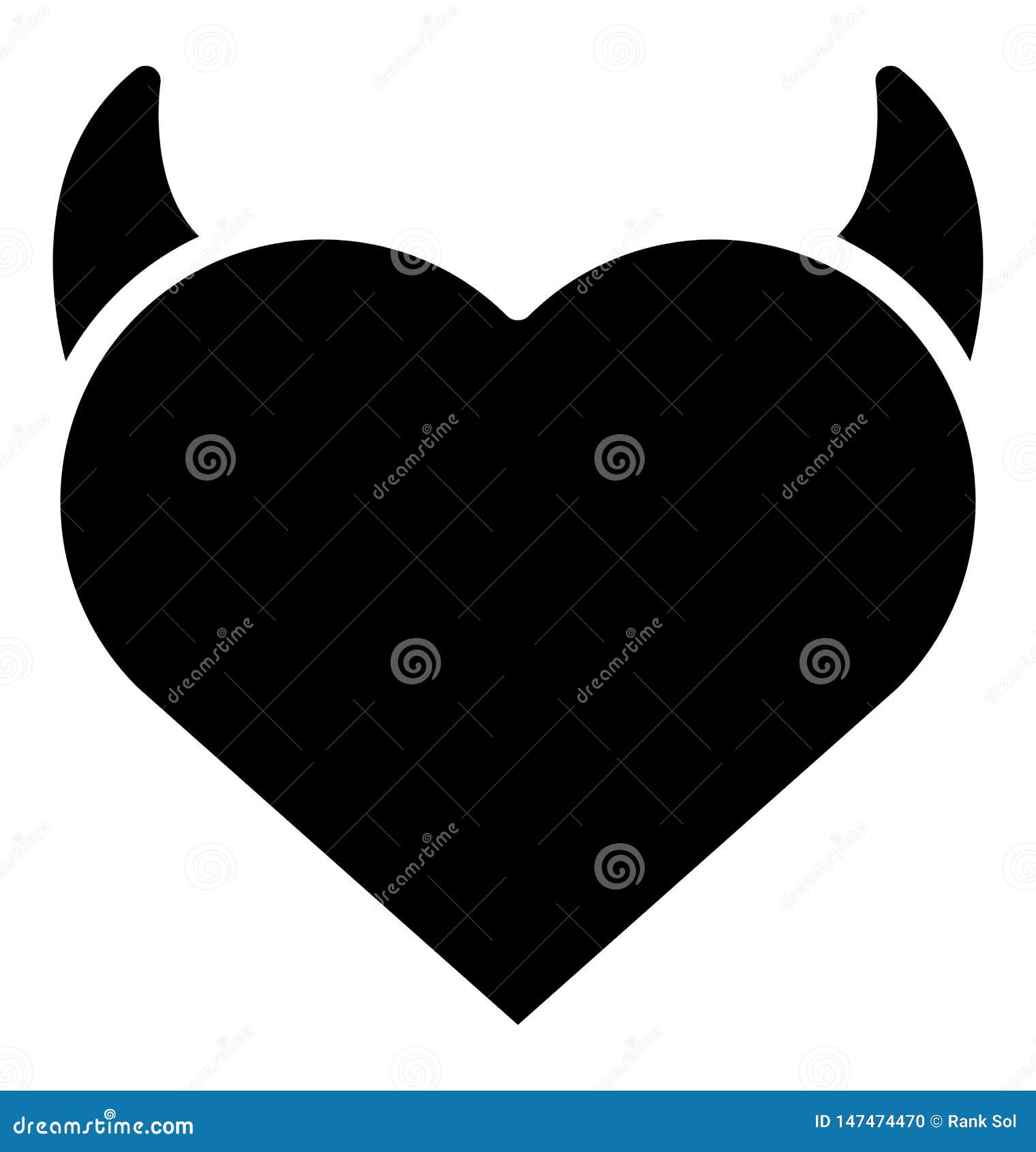 Devil Heart Isolated Vector Icon that Can Be Easily Modified or Edit ...