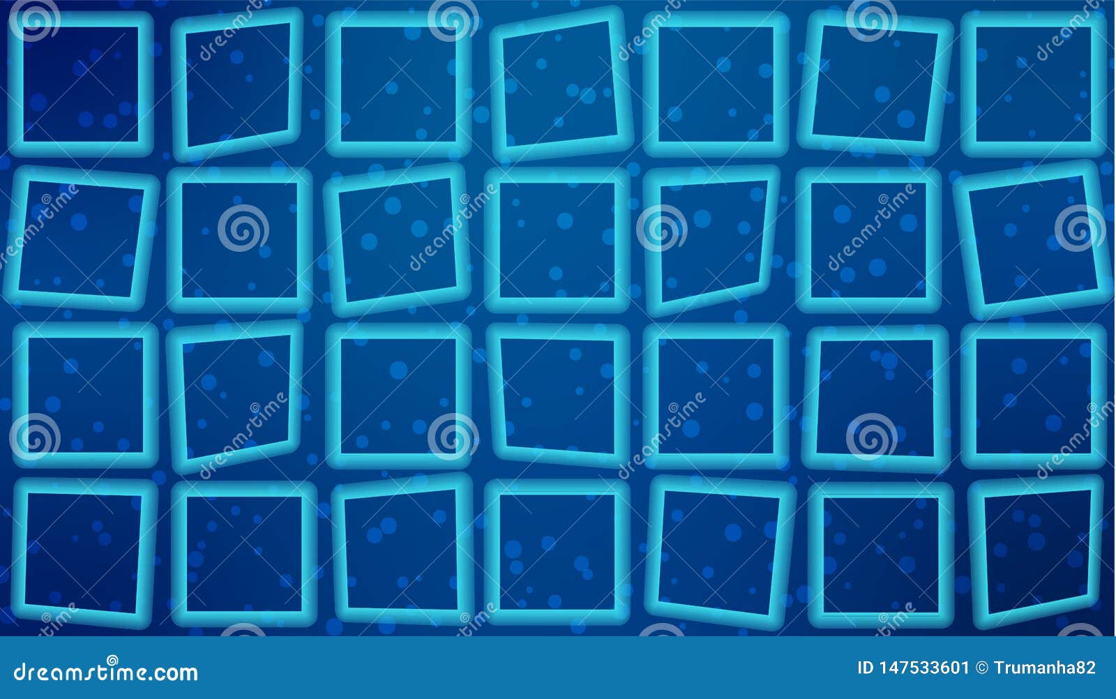 Abstract 3D Squares Geometric Pattern in Blue Background Stock Vector ...