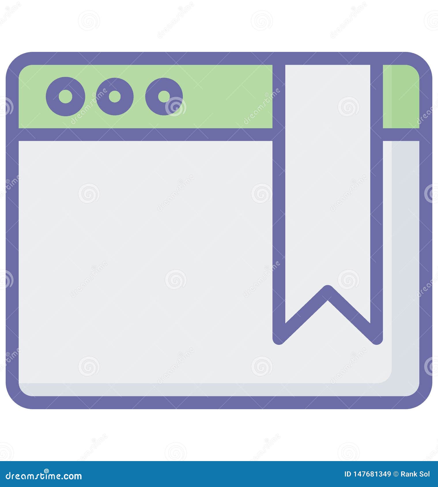 Bookmark Vector Related To Web Browser Windows and Fully Editable ...
