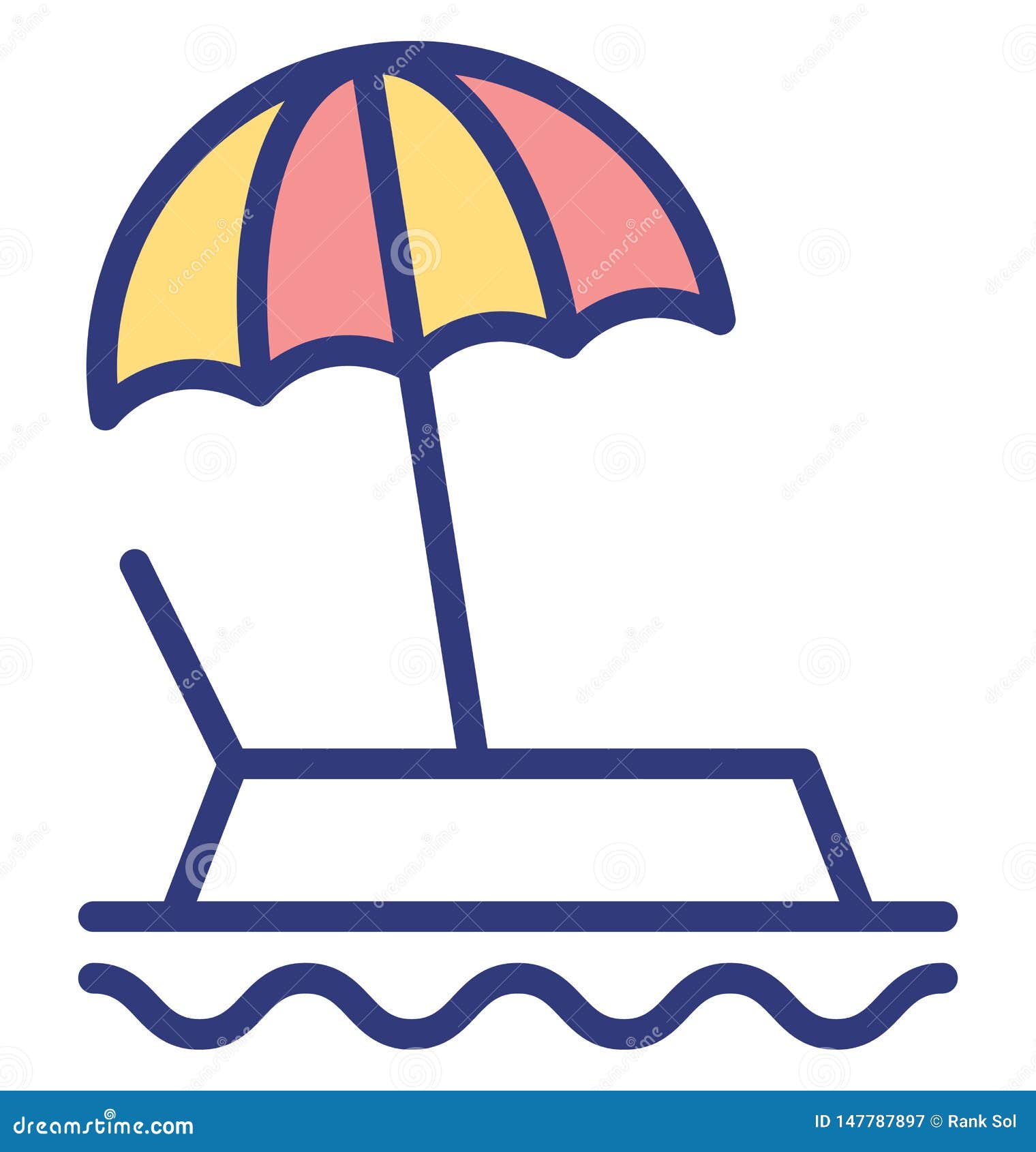 Sunbathe Isolated Vector Icon Which Can Easily Modify or Edit Stock ...