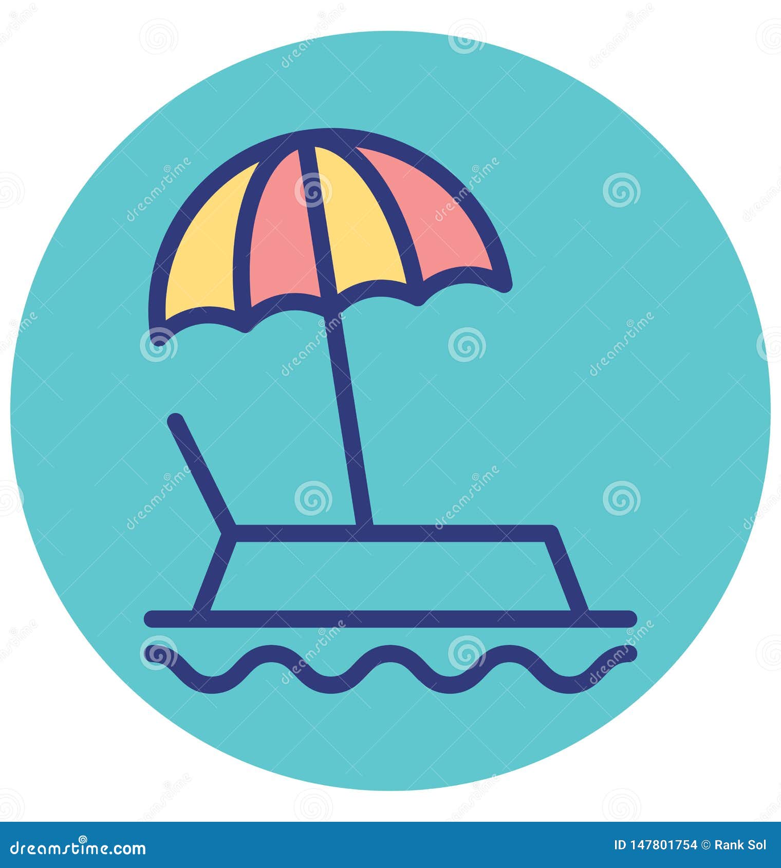Beach Isolated Vector Icon Which Can Easily Modify or Edit Stock Vector ...