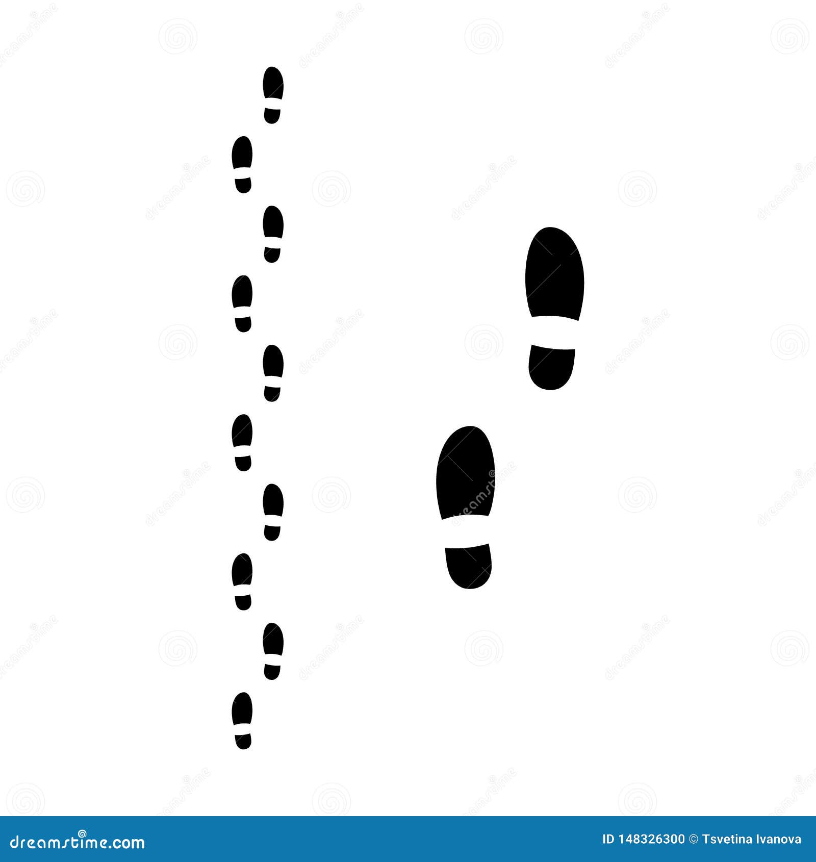 Boot Footstep Icon Or Footprint Silhouette Cartoon Vector ...