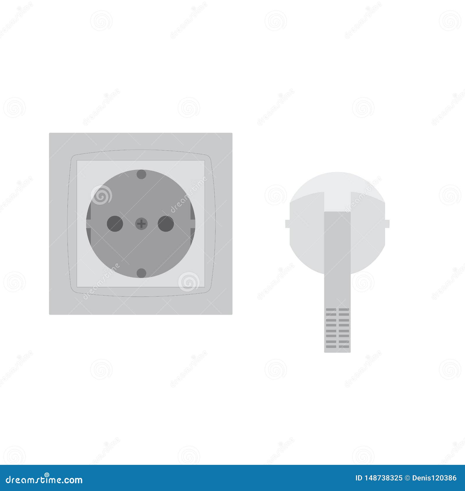 Electric Plug and Electrical Socket Stock Vector - Illustration of plug ...