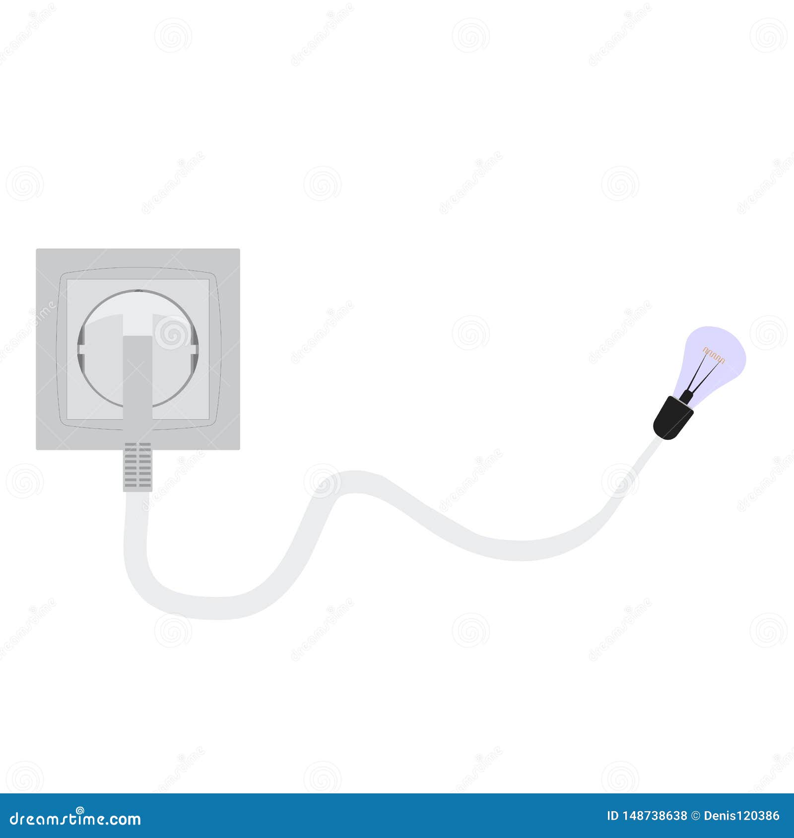 Light Bulb Connected To the Network Stock Photo - Image of network ...