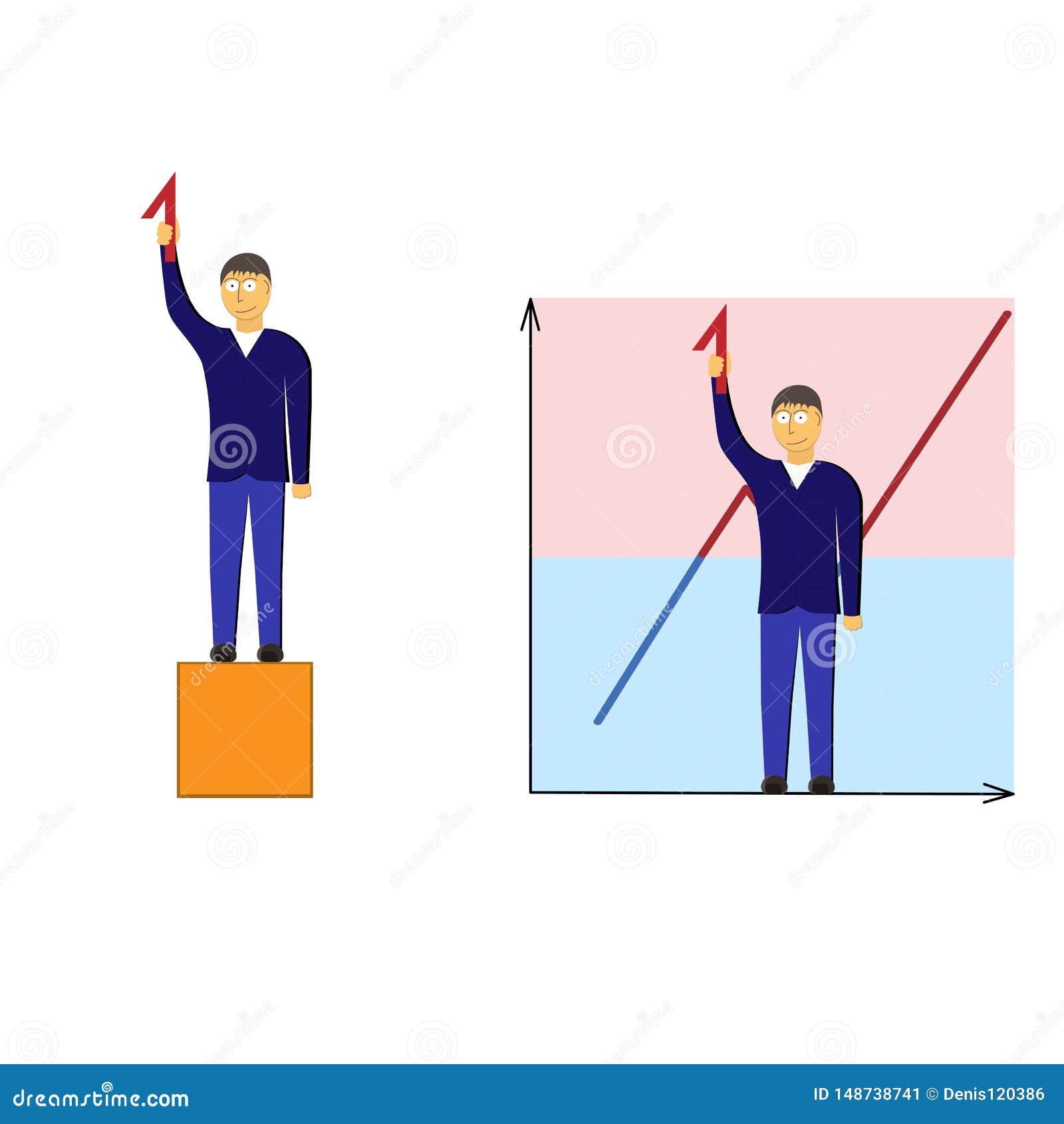 Number One, Vector Graphics Stock Vector - Illustration of businessman ...