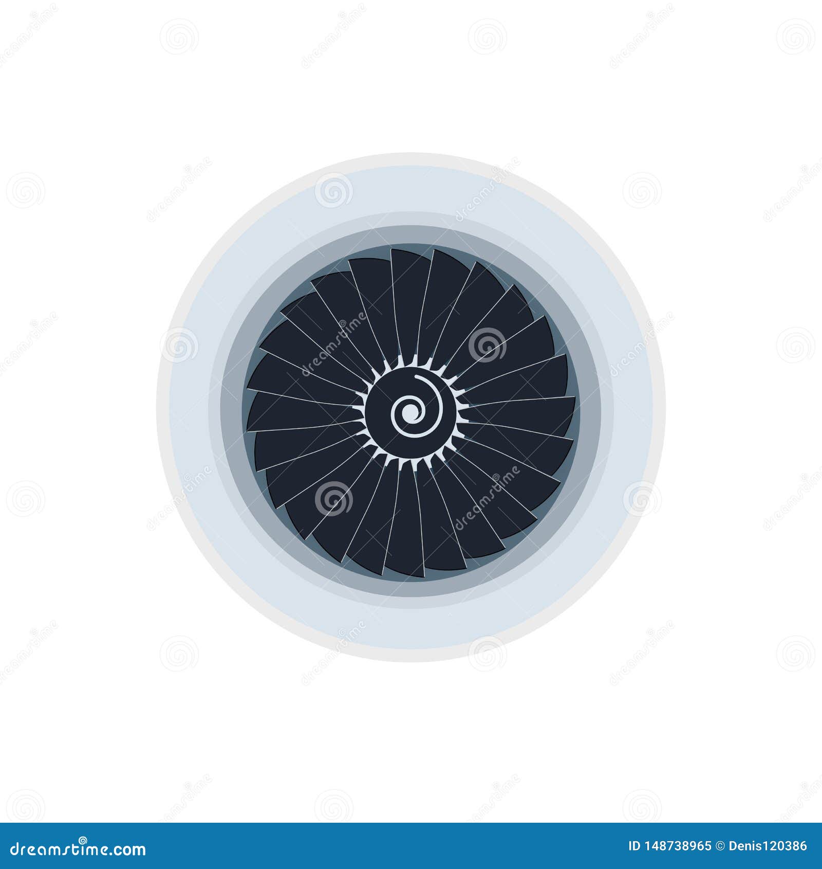 Aircraft Engine, Vector Graphics Stock Illustration - Illustration of ...
