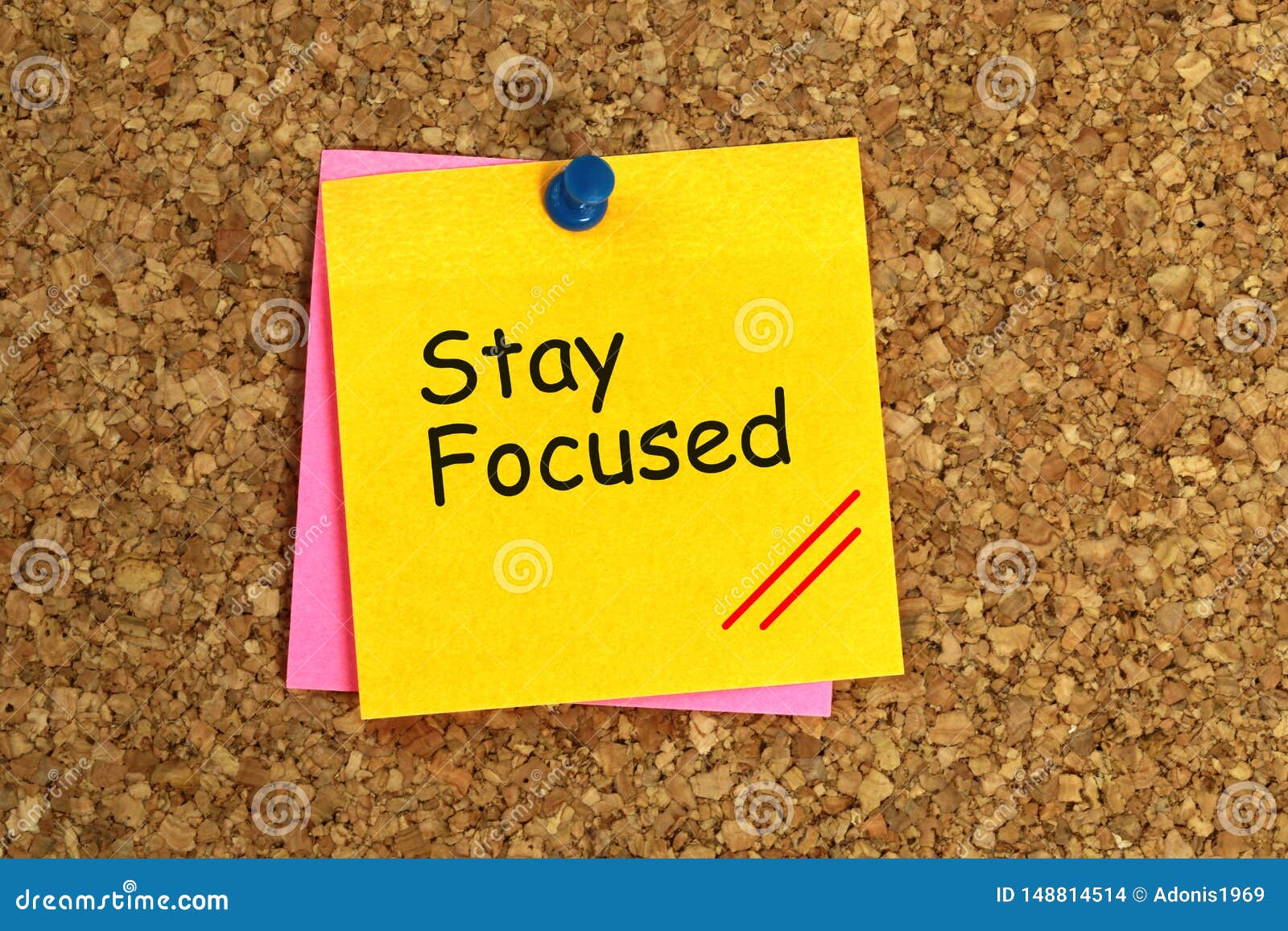 Stay focused sticky stock photo. Image of quotes, letters - 148814514