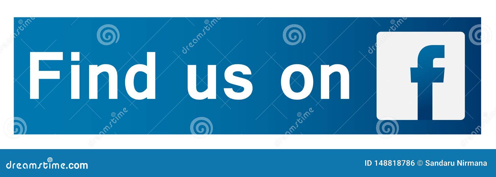 Find Us on Facebook Banner in Illustrations Logo Icon for Web Editorial ...