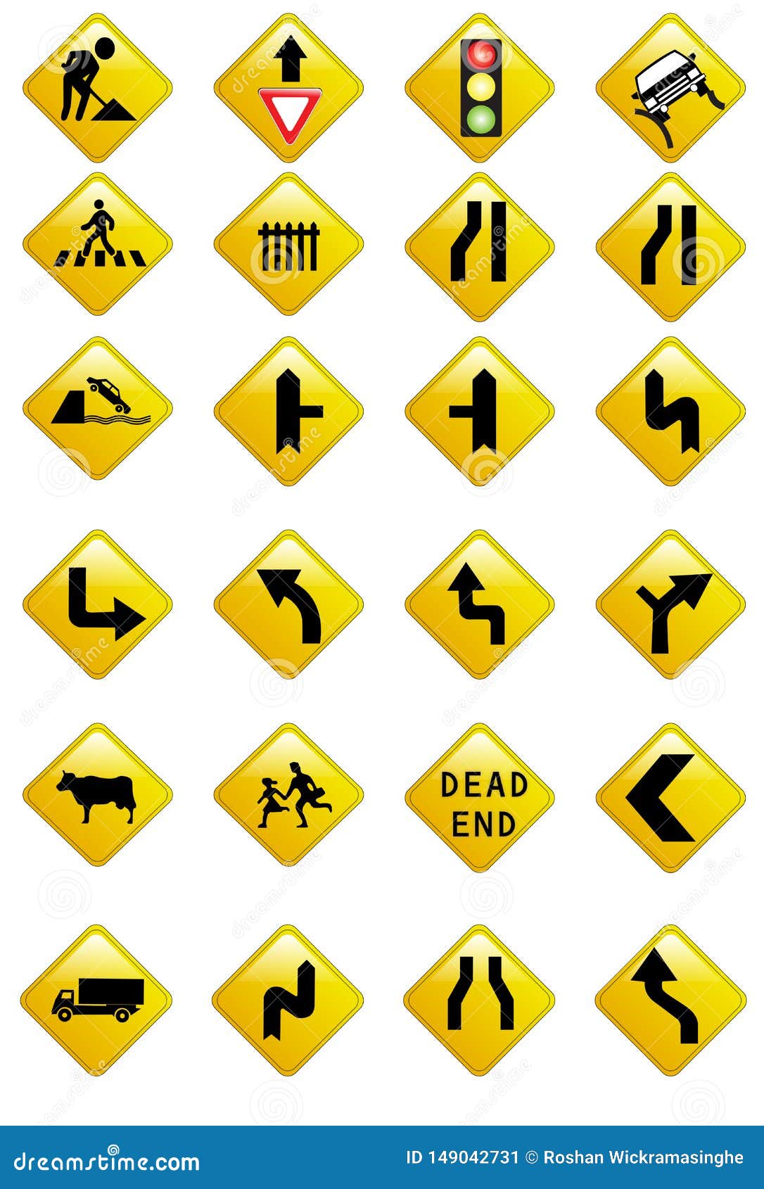 Cautionary Traffic Signs Stock Image | CartoonDealer.com #29727559