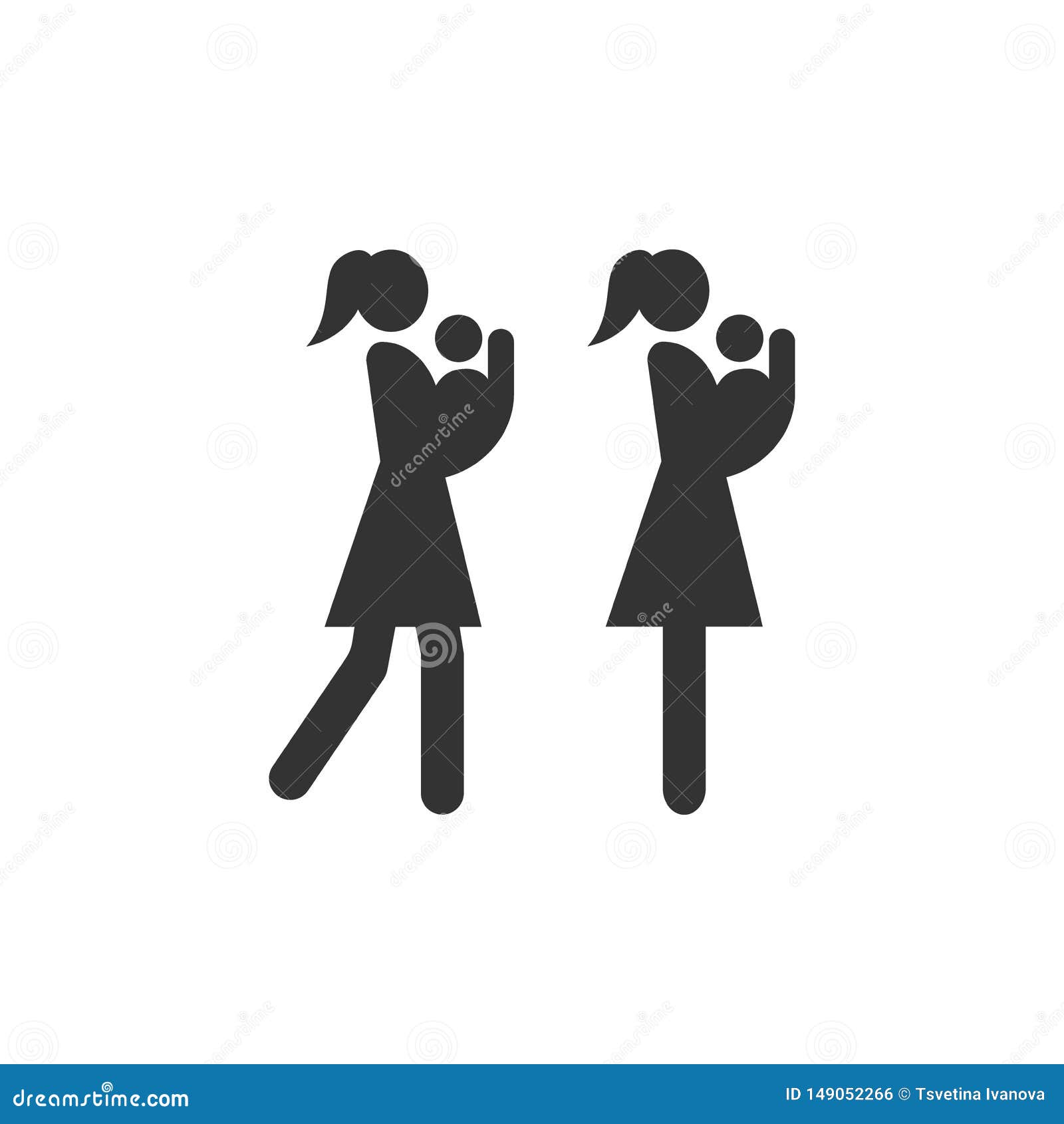 Adapt Baby Carrier with Mother Simple Vector Symbol. Stock Vector ...