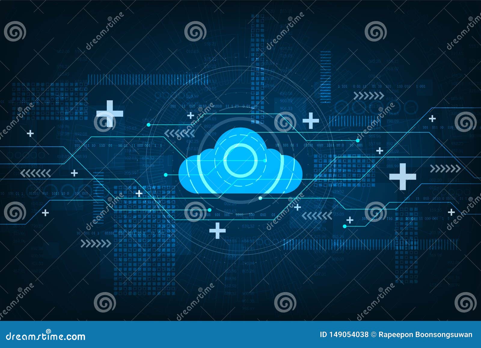 Calculation of Various Digital Information. Stock Vector - Illustration ...