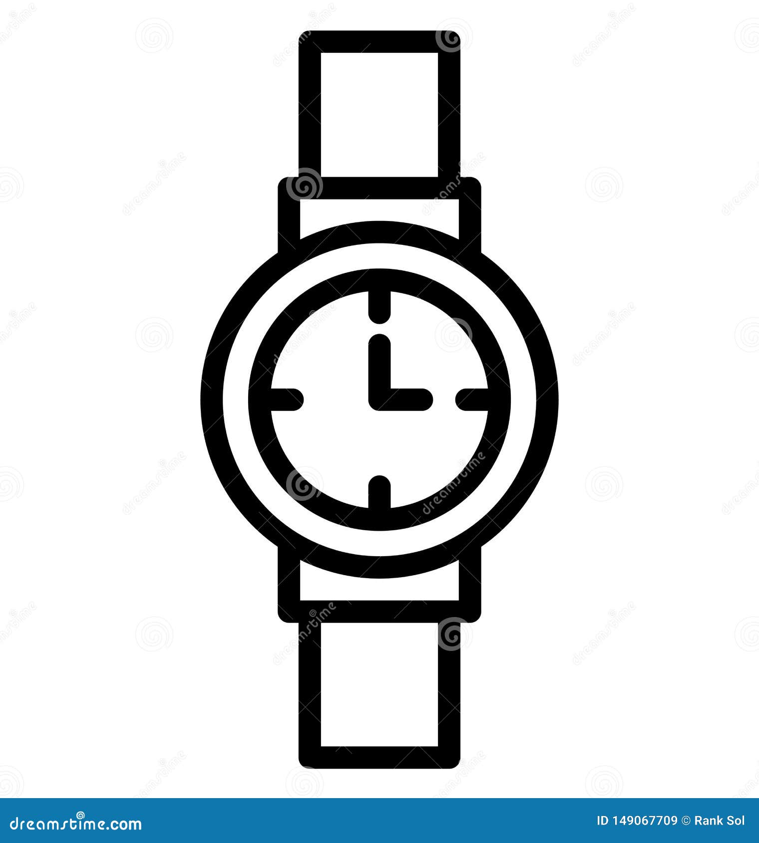 Hand Watch Isolated Vector Icon Which Can Easily Modify or Edit Stock ...