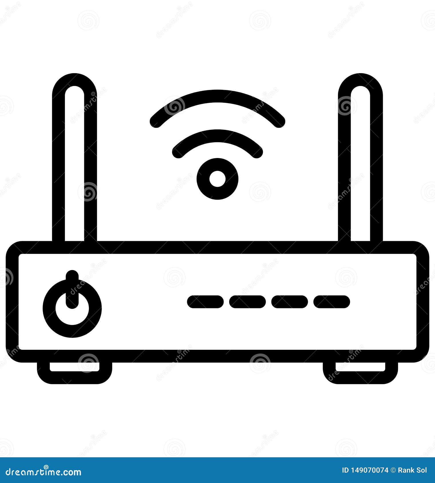 Basic RGB Internet Booster Isolated Vector Icon Which Can Easily Modify ...