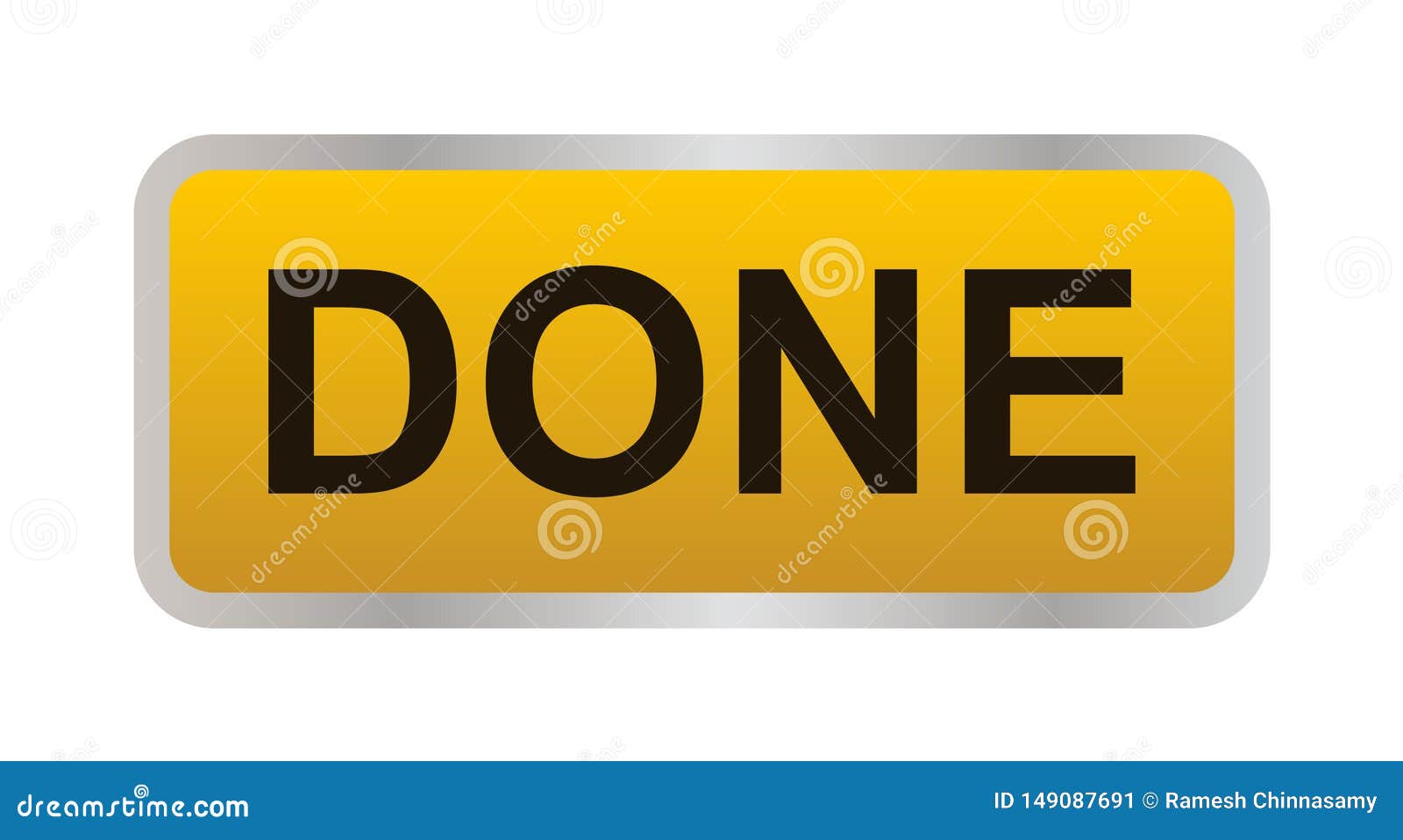 Done button stock vector. Illustration of achieve, graphic - 149087691