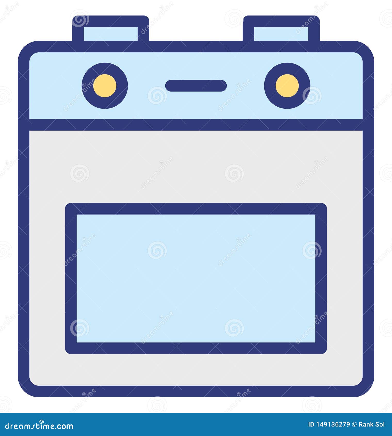 Burner Oven, Cooking Range, Gas Range & Stove Icon. Element Of Kitchen ...