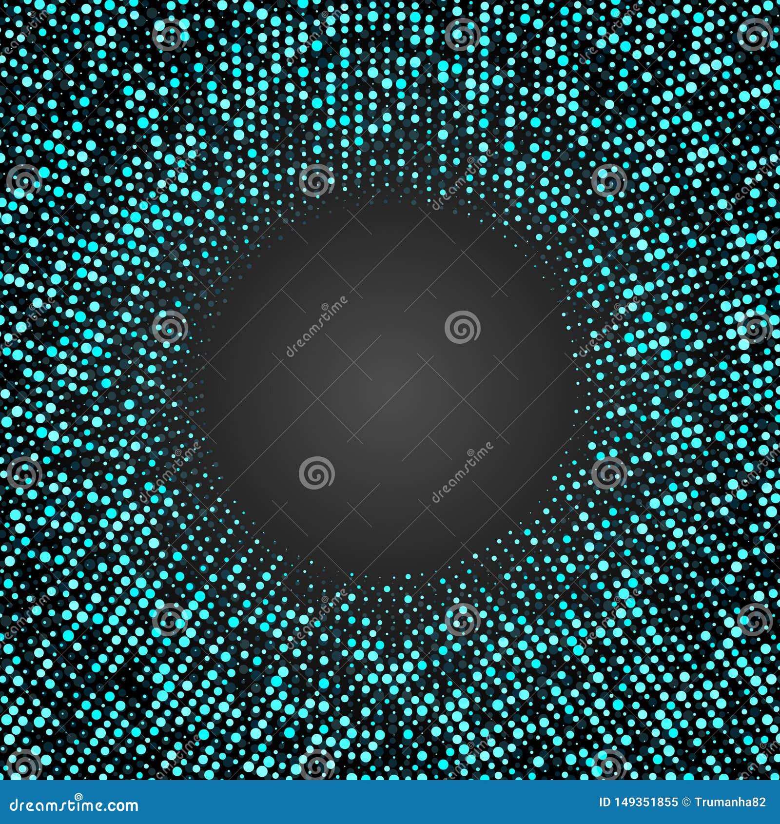 Red Circular Halftone Pattern Faded Gradient Tilted Border Vector ...