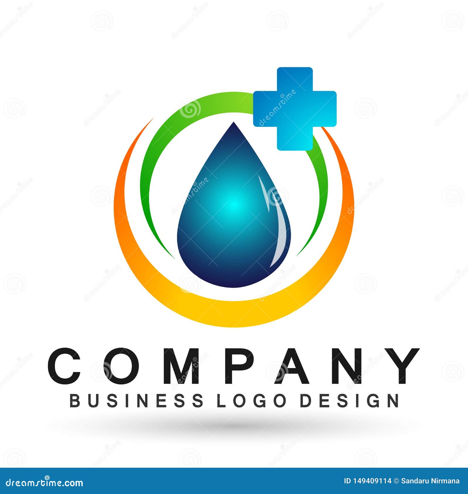 Water Drop Medical Health Care Logo Concept of Water Drop Wellness ...