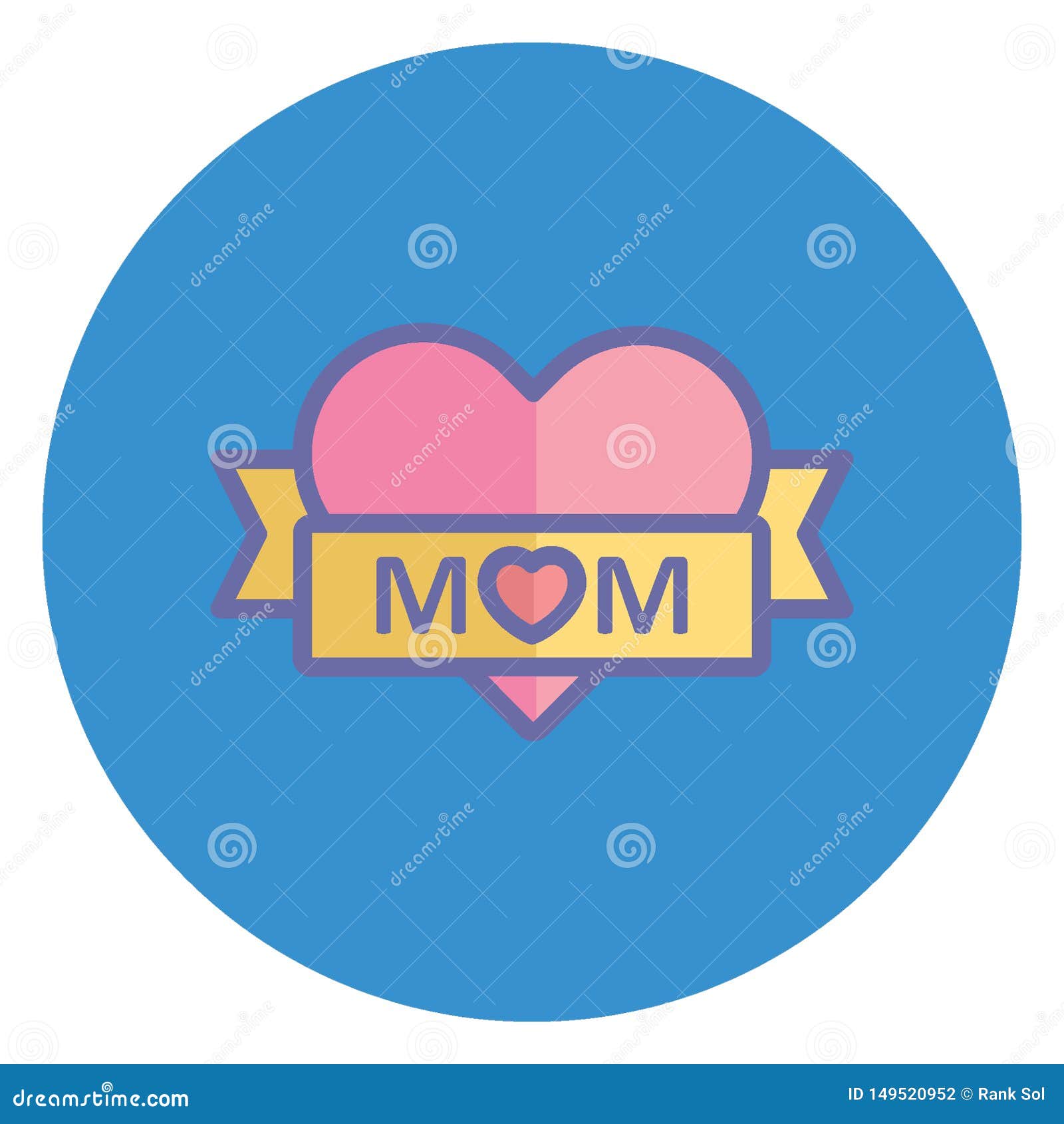 Banner, Heart Logo, Isolated Vector Icon Which Can Easily Modify or ...