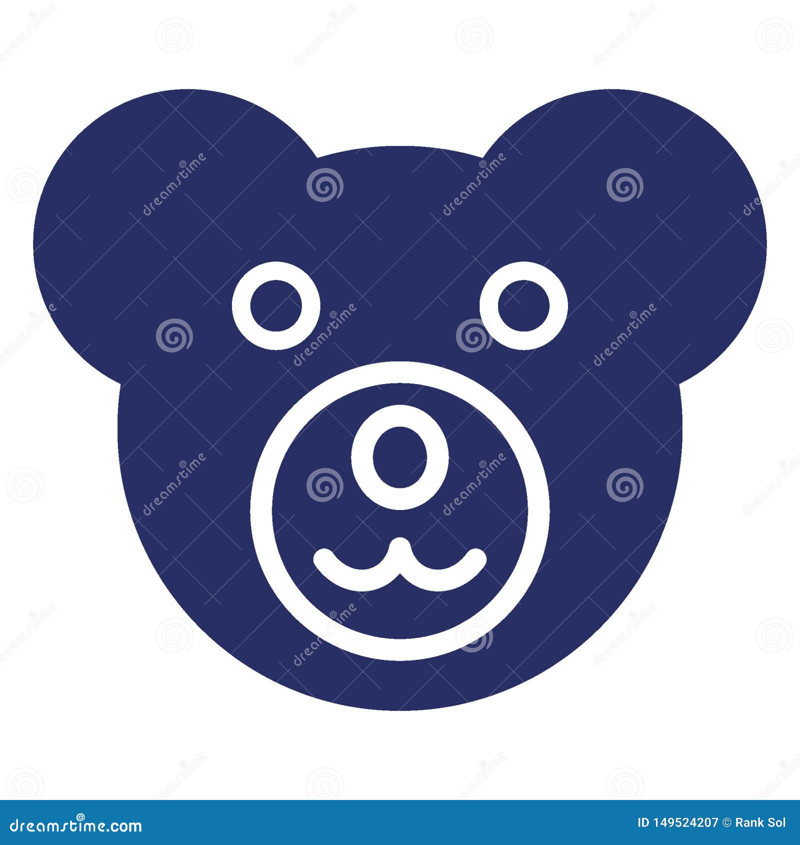 Bear, Bear Face Isolated Vector Icon Which Can Easily Modify or Edit ...
