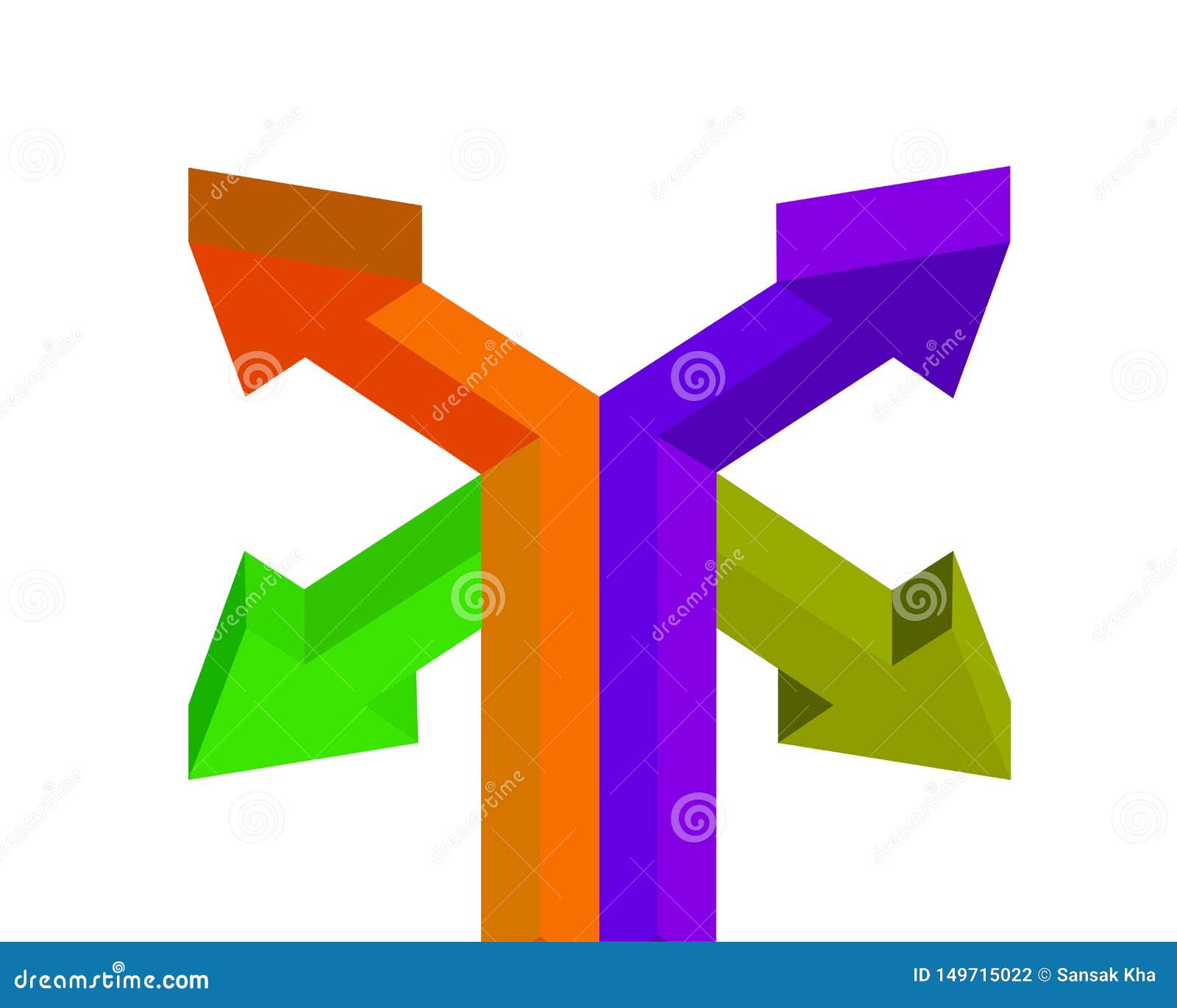 Multiple Download Arrow Icon in Flat Color Style. Stock Vector ...