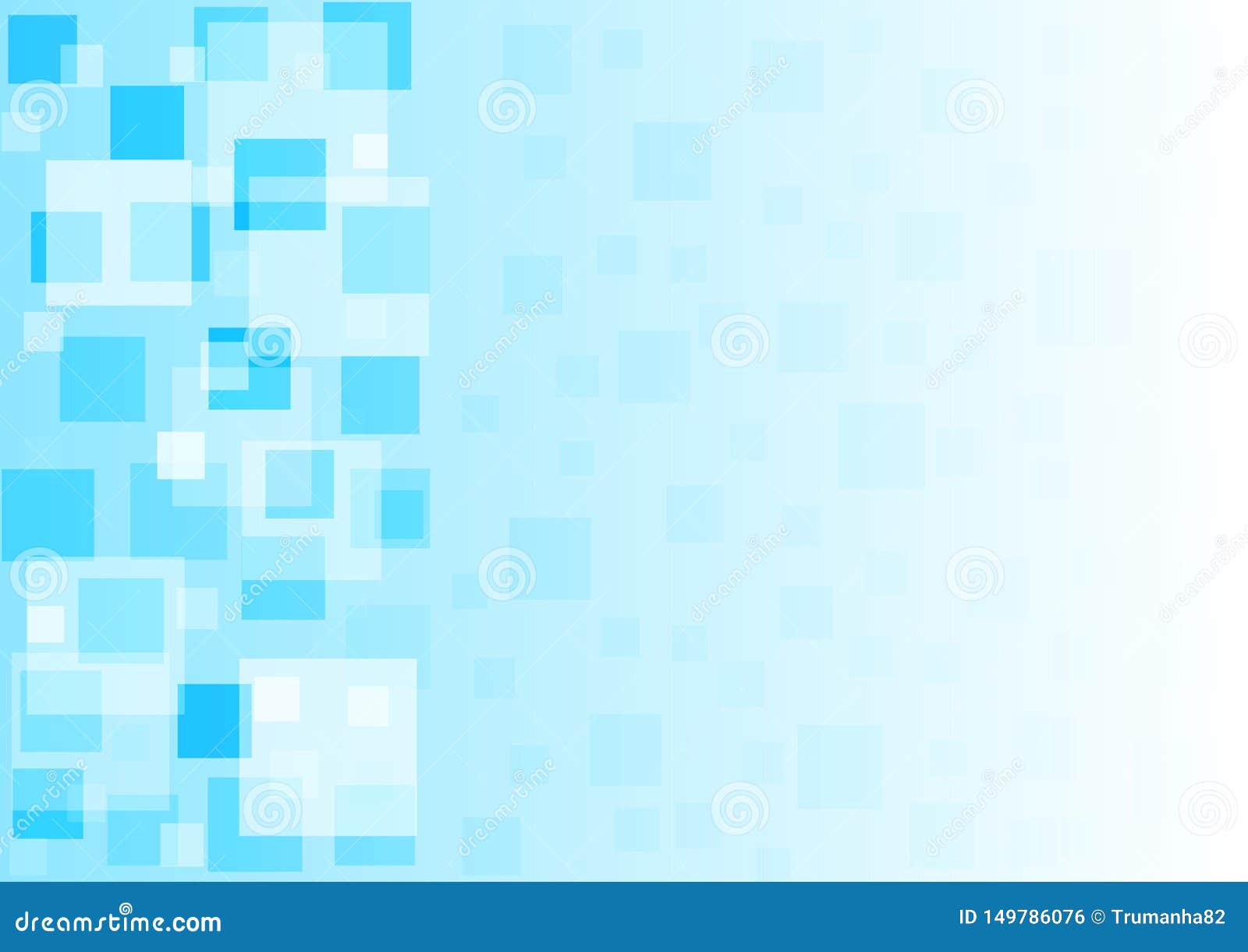 Vector Shiny Squares Geometric Pattern in Pastel Blue Gradient ...