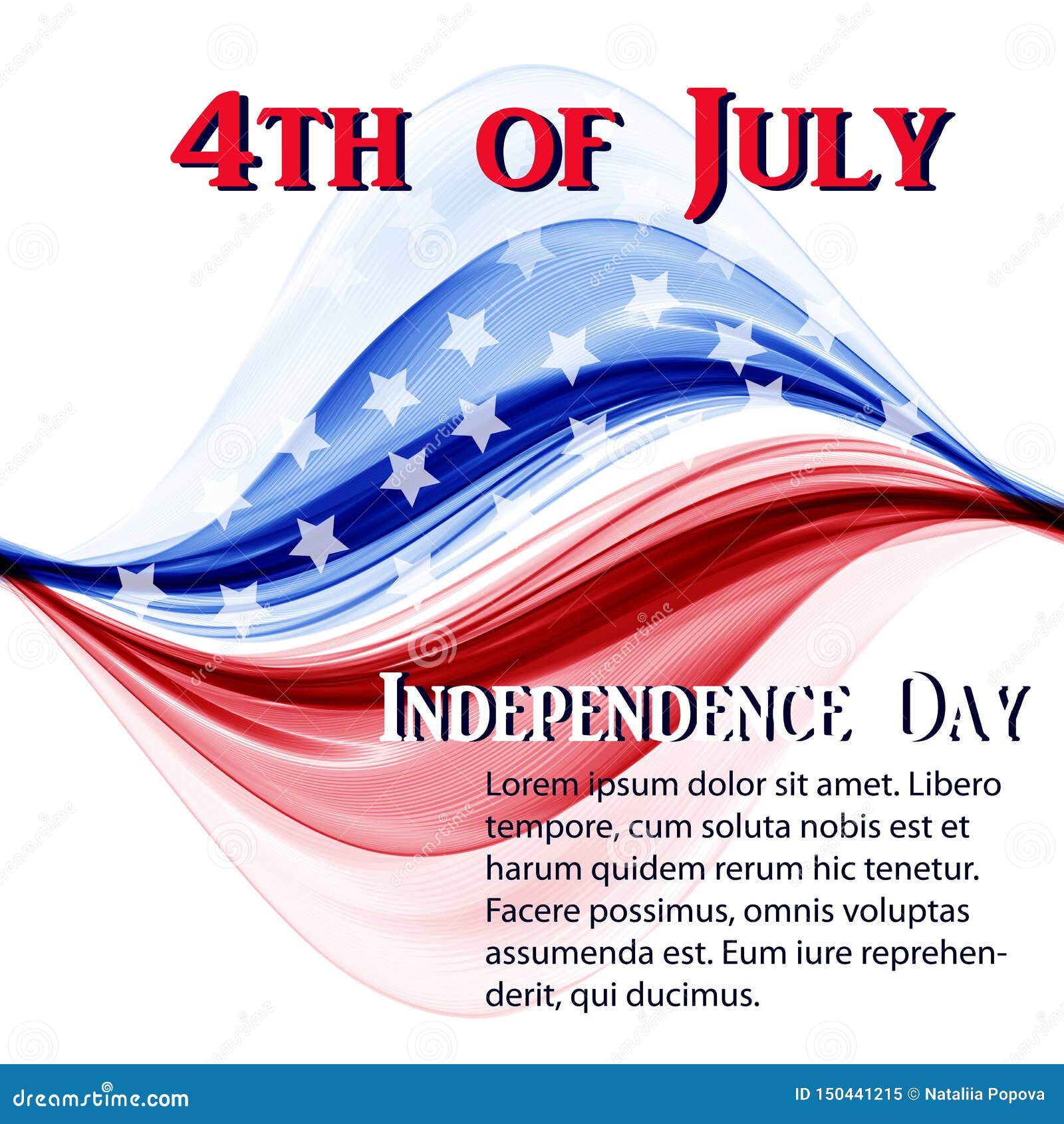 Abstract Independence Day Background in USA Flag Colors Stock Vector ...