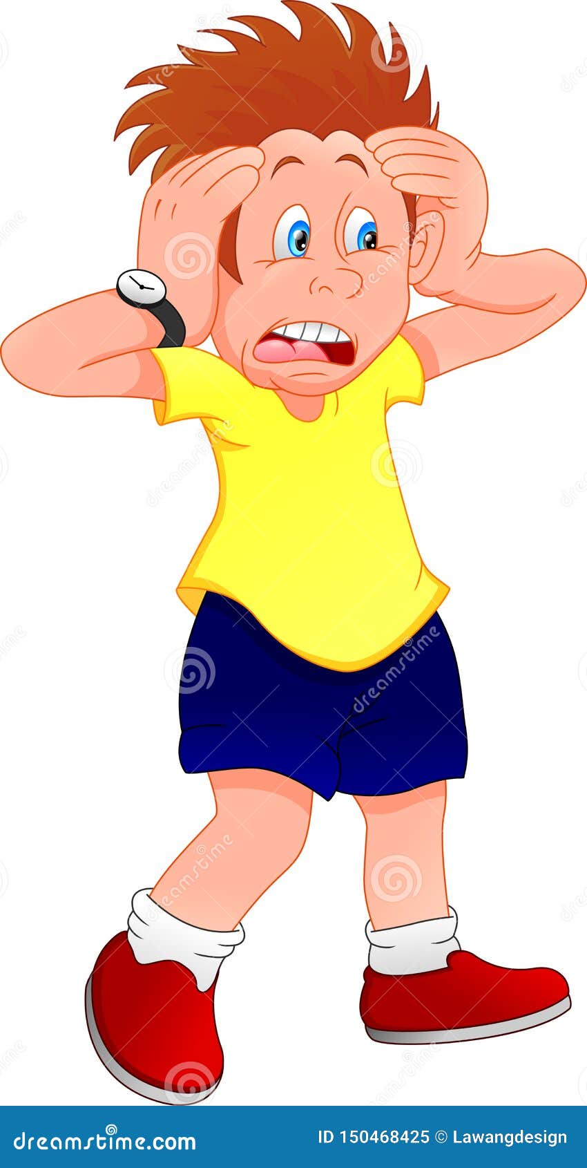 Young boy shocked stock vector. Illustration of mistake - 150468425