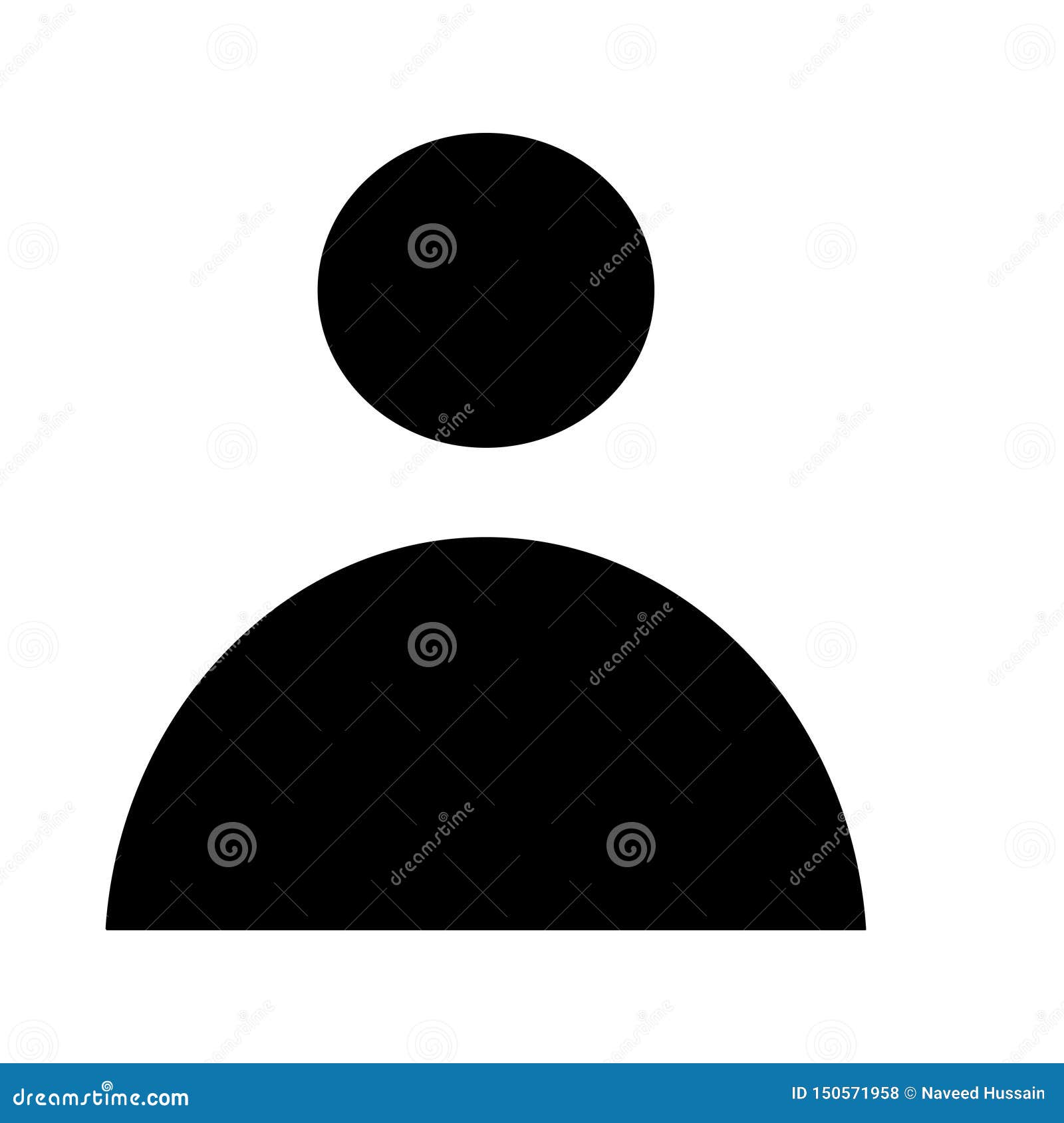 Profile Glyph Flat Vector Icon Stock Vector - Illustration of ...