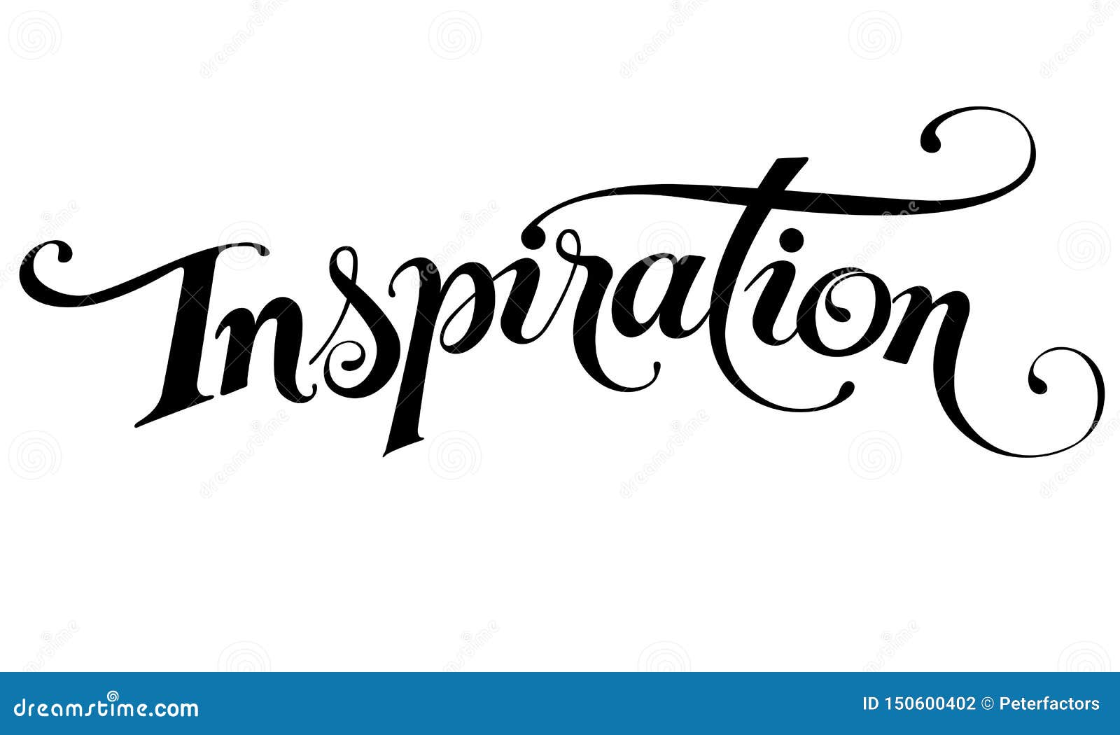 `Inspiration` calligraphy stock vector. Illustration of lines - 150600402