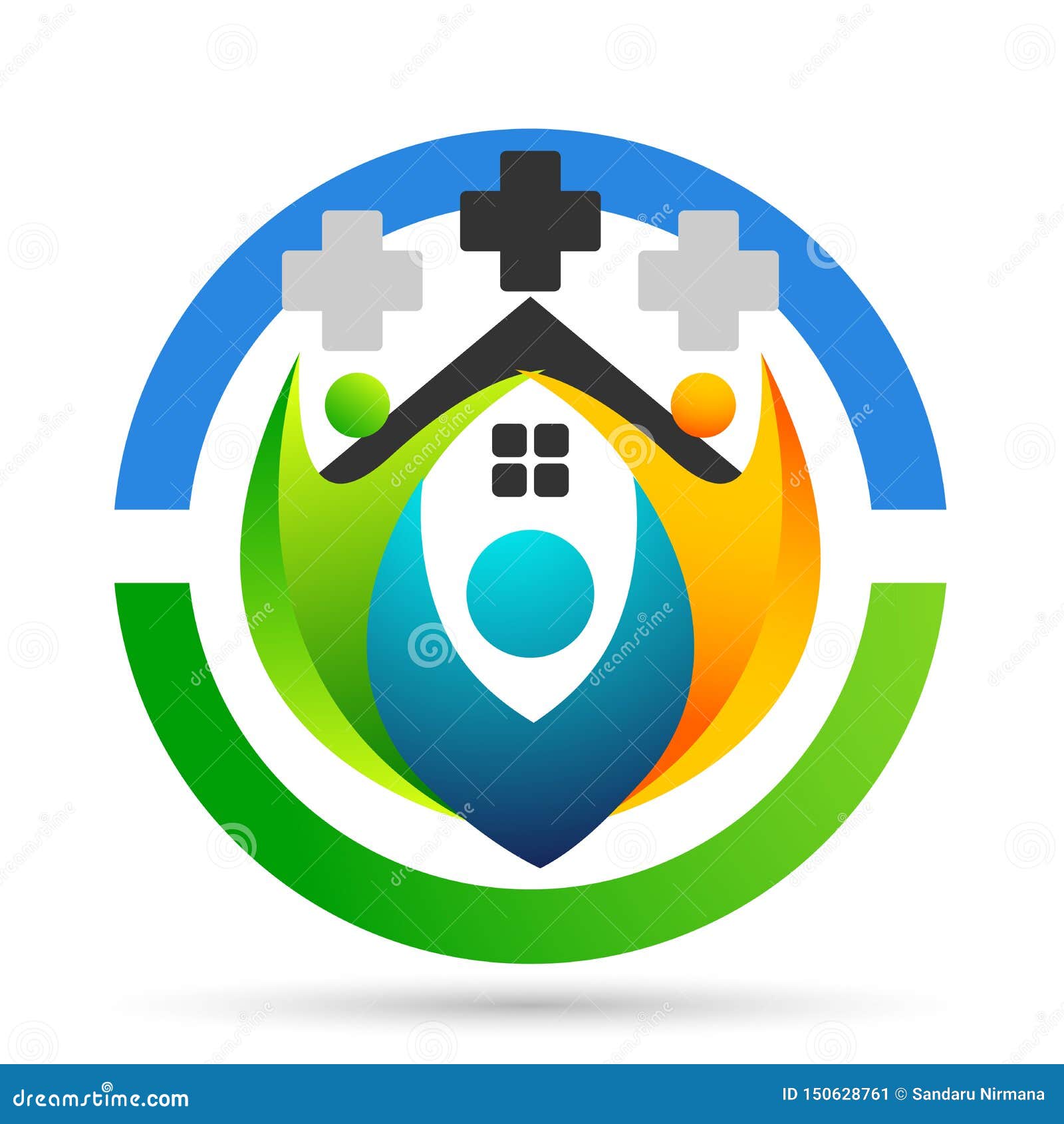 Family in Happy Union Home Logo, Family, Parent, Kids,green Love ...