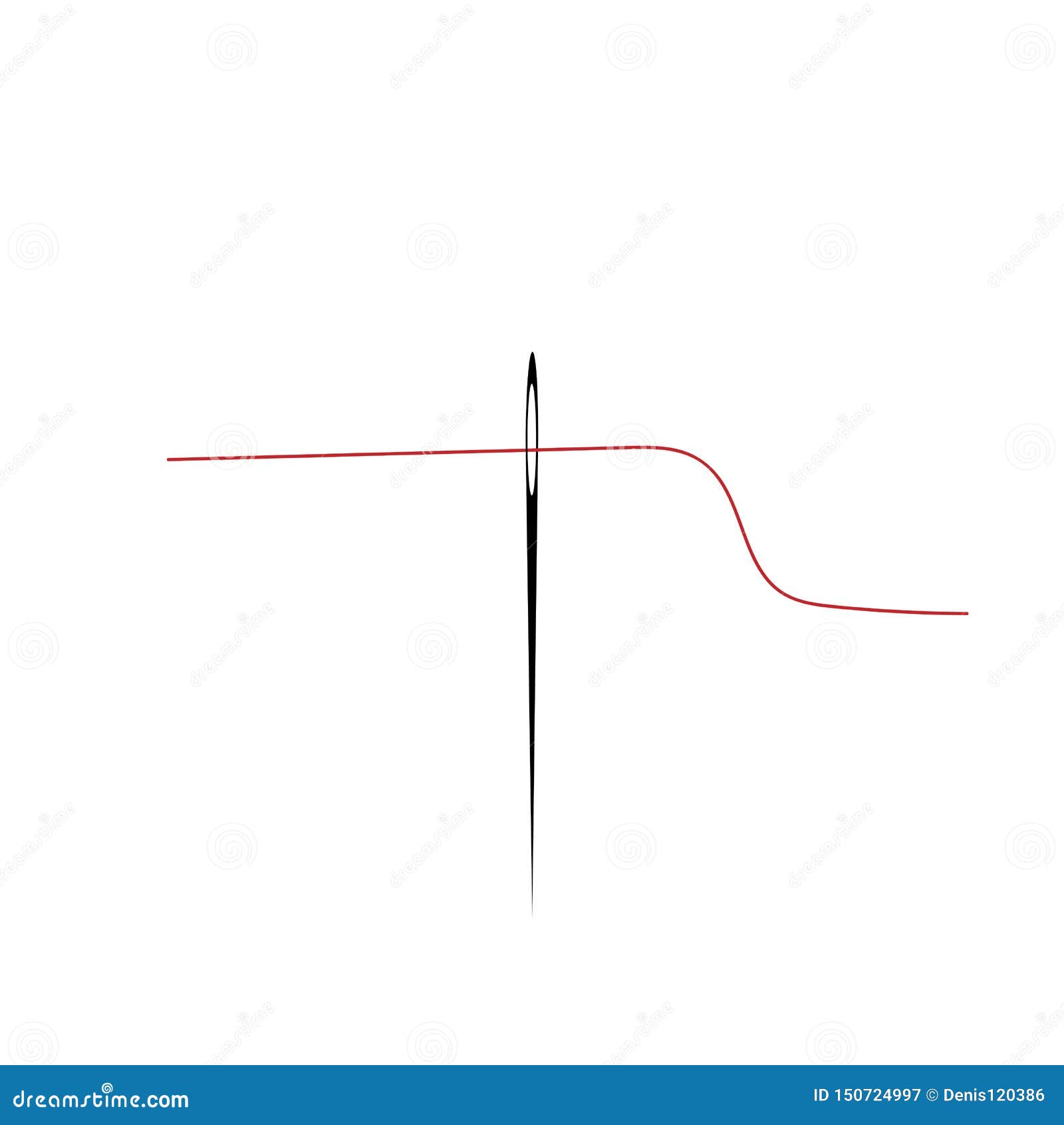 Needle and Thread, Vector Graphics Stock Vector - Illustration of ...