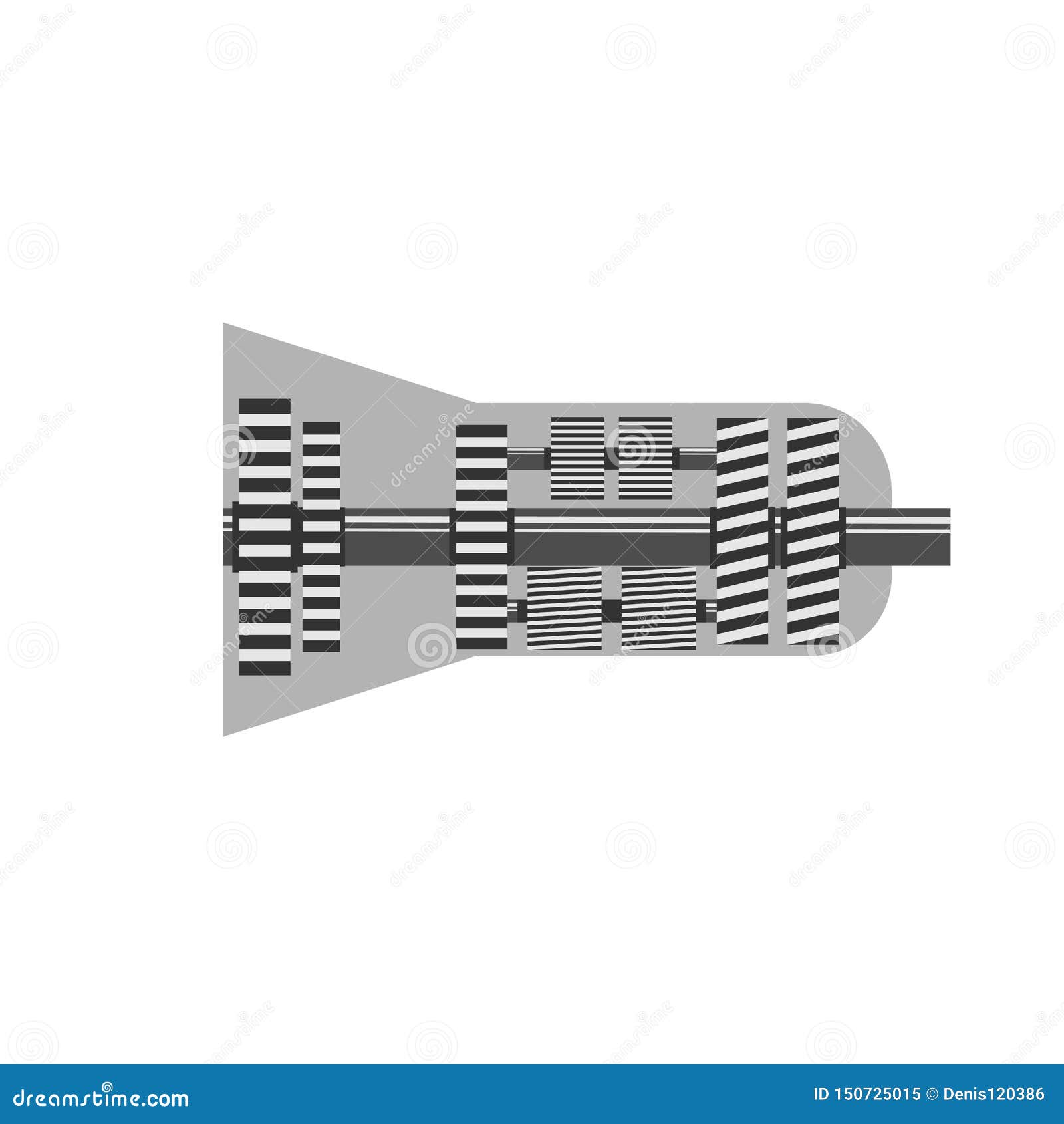 Car Transmission, Isolated Vector Graphics Stock Vector - Illustration ...