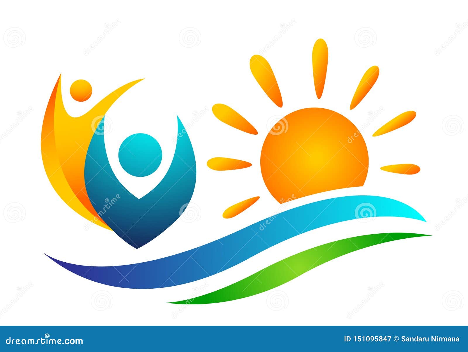 Sun Beach Water Wave People Team Work Union Wellness Celebration Boat ...
