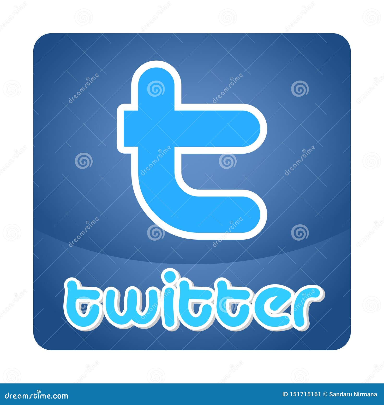 Twitter Logo Icon Letter T Vector Element on White Background Editorial ...