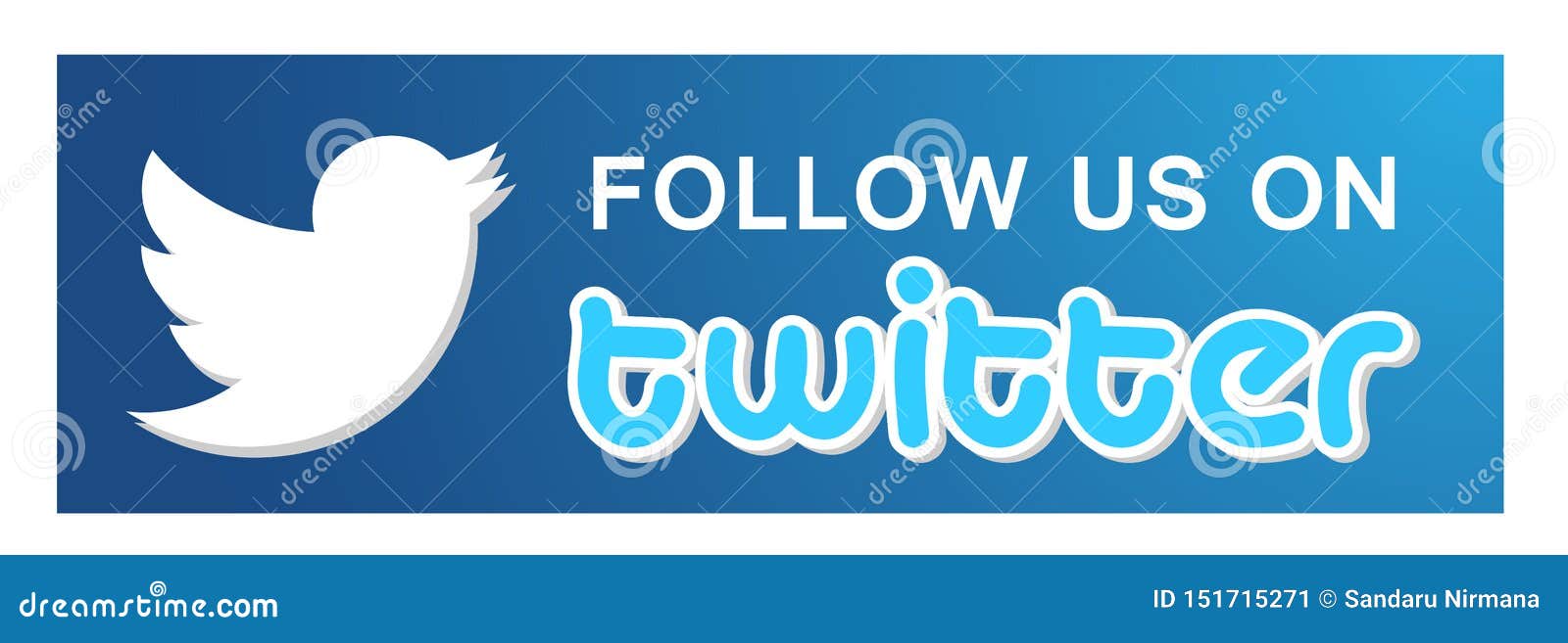 Follow Us on Twitter Logo Icon Bird Vector Element on White Background ...