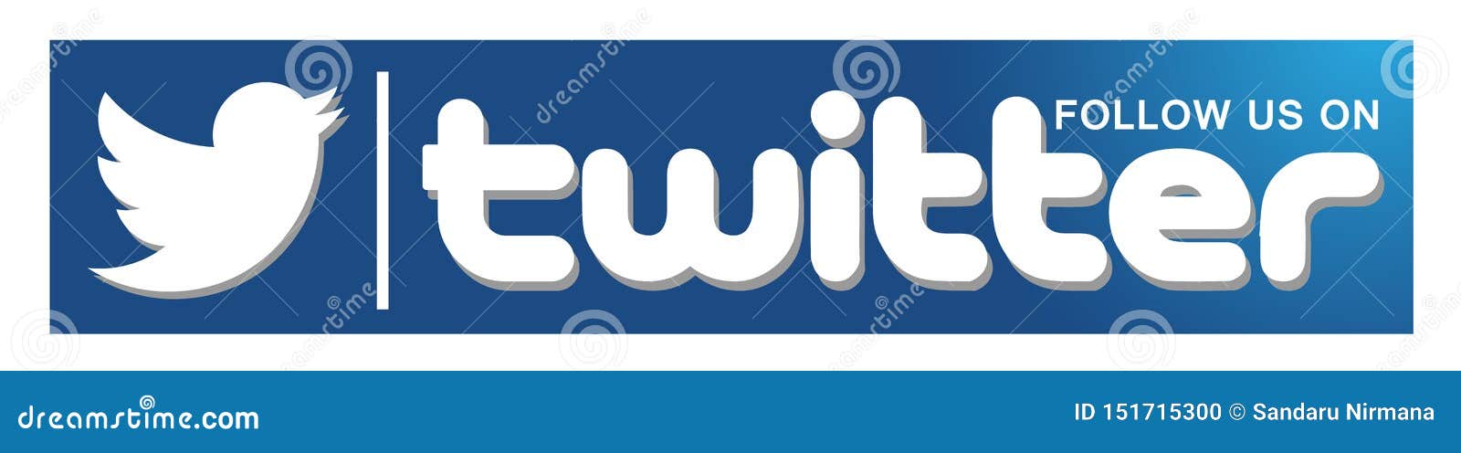 Follow Us on Twitter Logo Icon Bird Vector Element on White Background ...