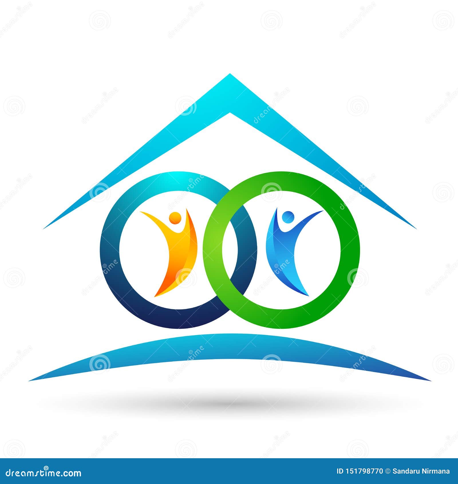 Family in Happy Union Home Logo, Family, Parent, Kids,green Love ...