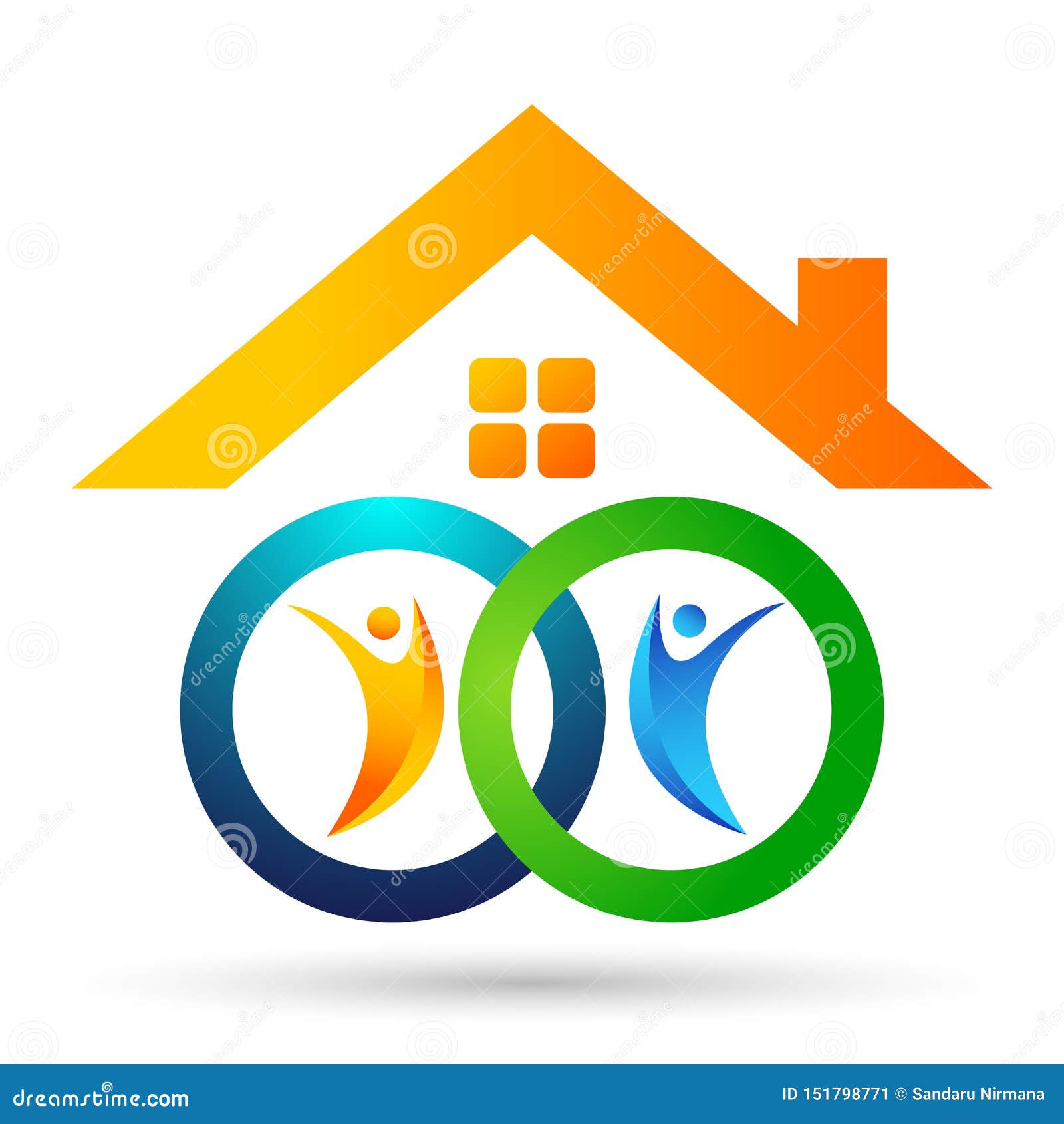 Family in Happy Union Home Logo, Family, Parent, Kids,green Love ...