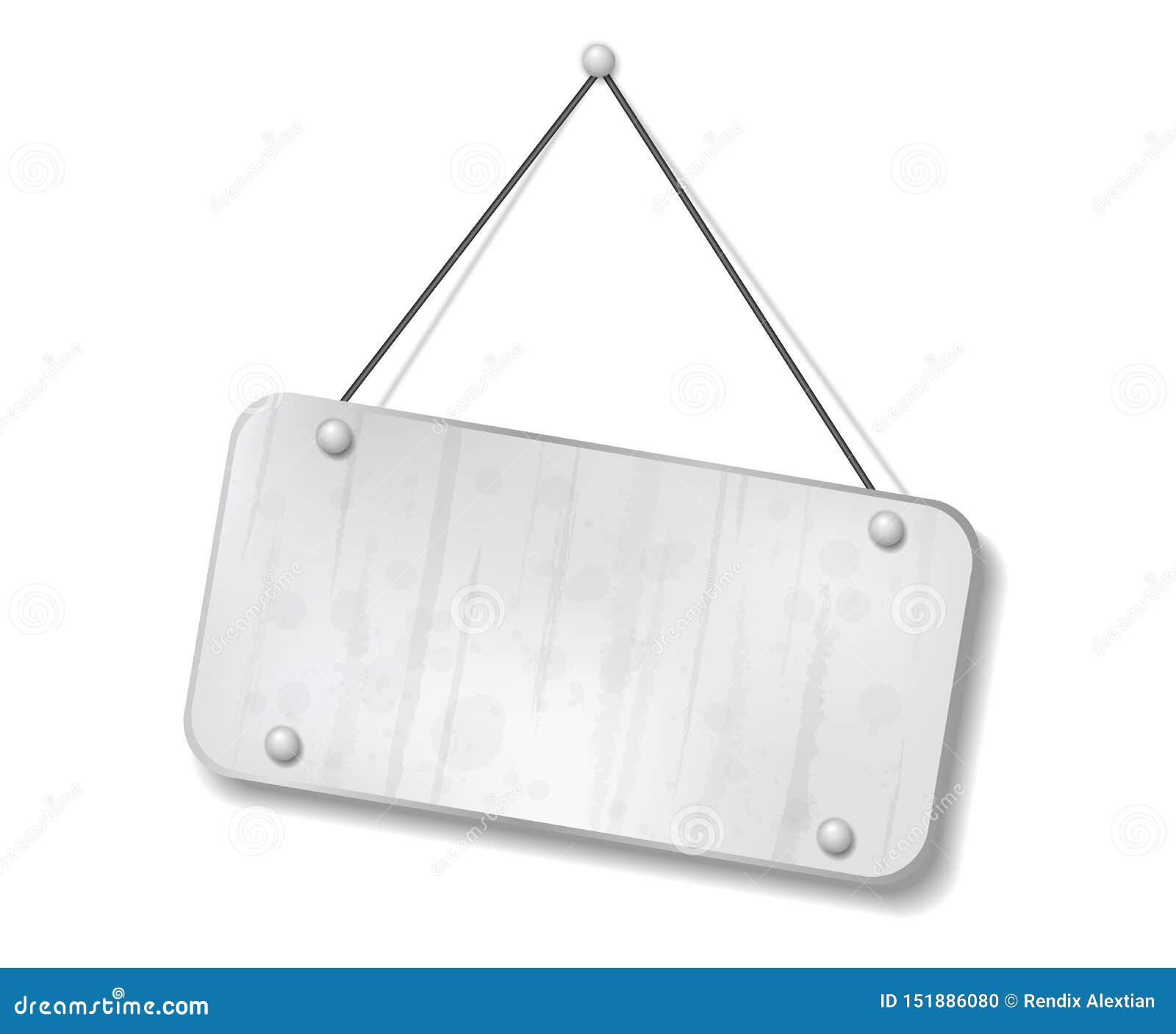 Vintage Old White Sign with Text Space Stock Vector - Illustration of ...