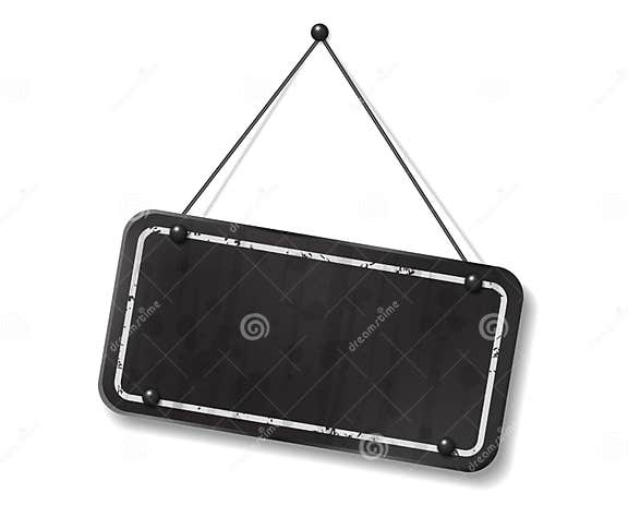 Vintage Old Black Sign with Text Space Stock Vector - Illustration of ...