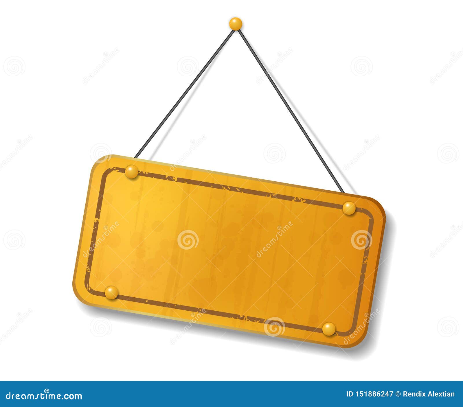 Vintage Old Yellow Sign with Text Space Stock Vector - Illustration of ...