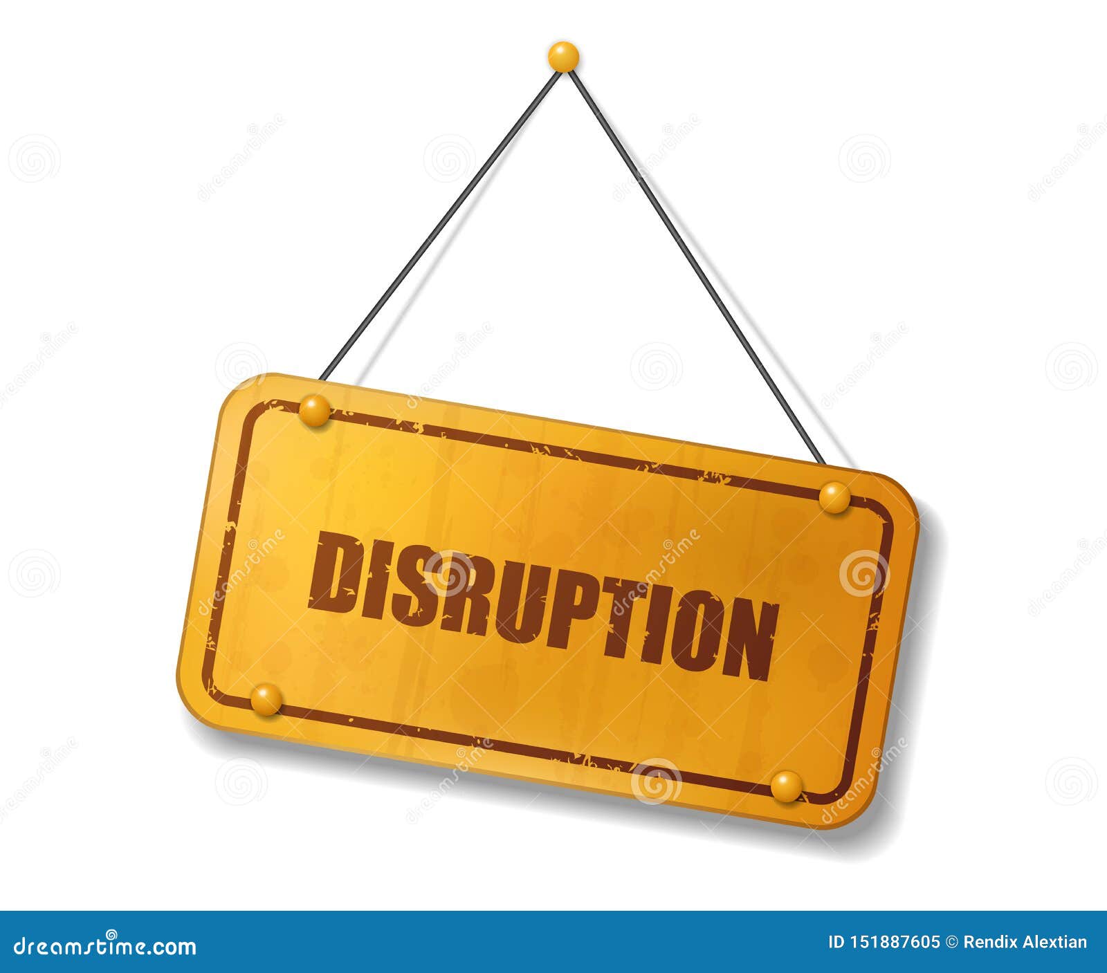 Vintage Old Gold Sign with Disruption Text Stock Vector - Illustration ...