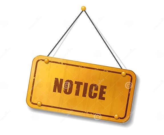 Vintage Old Gold Sign with Notice Text Stock Vector - Illustration of ...