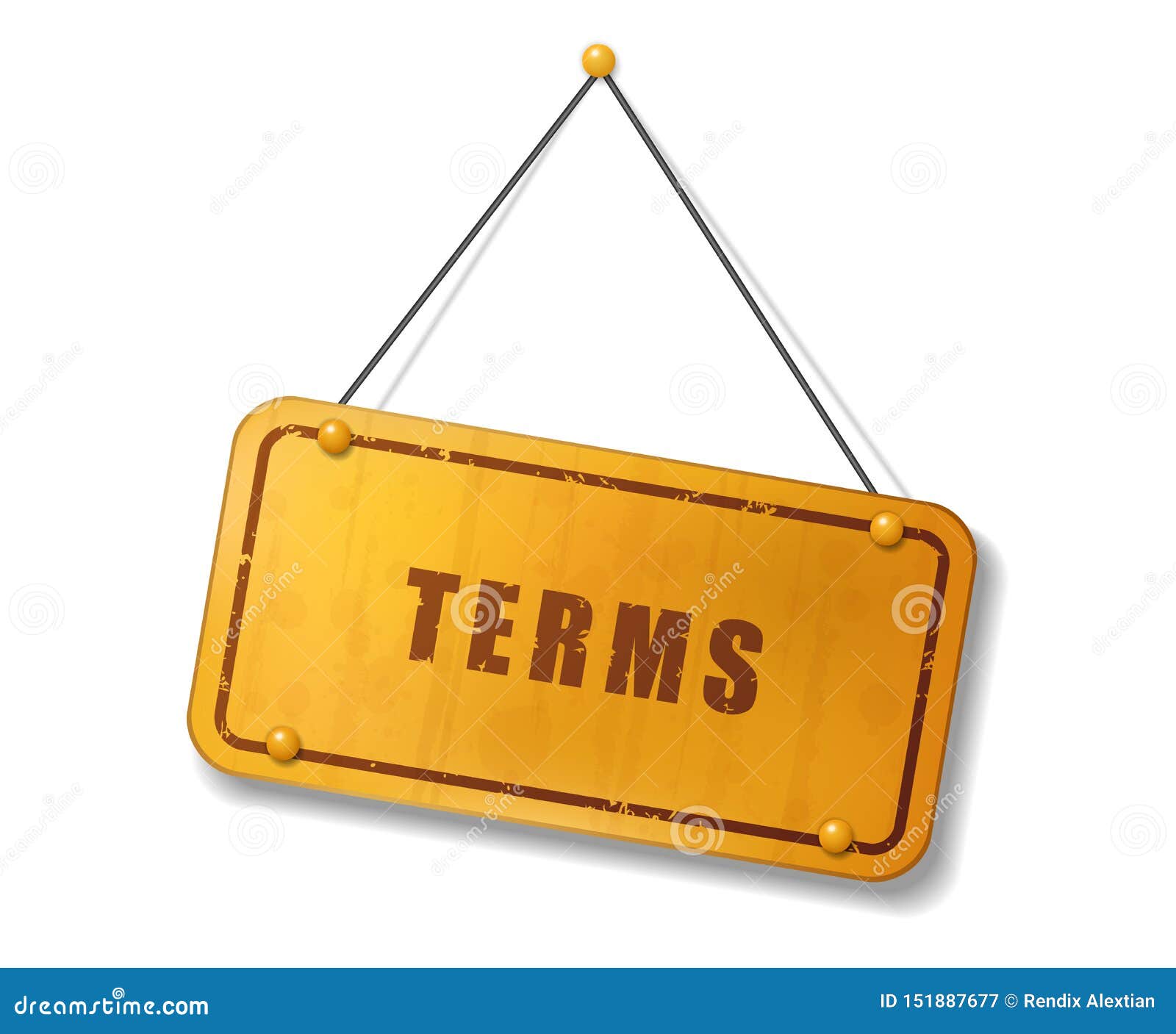 Vintage Old Gold Sign with Terms Text Stock Vector - Illustration of ...